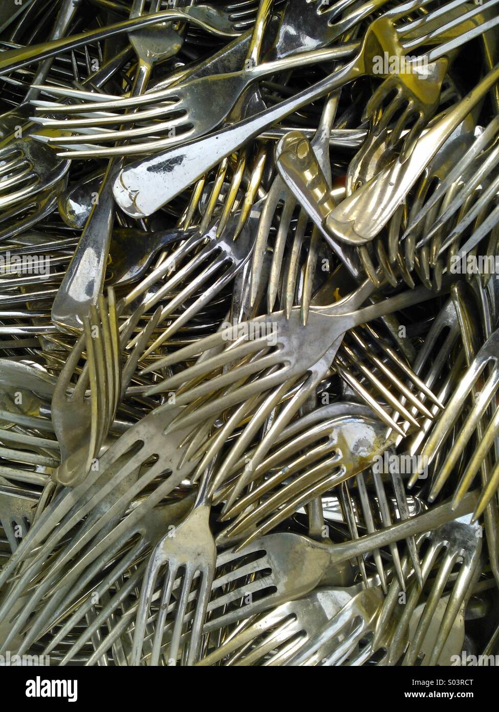 Old metal forks cutlery Stock Photo - Alamy