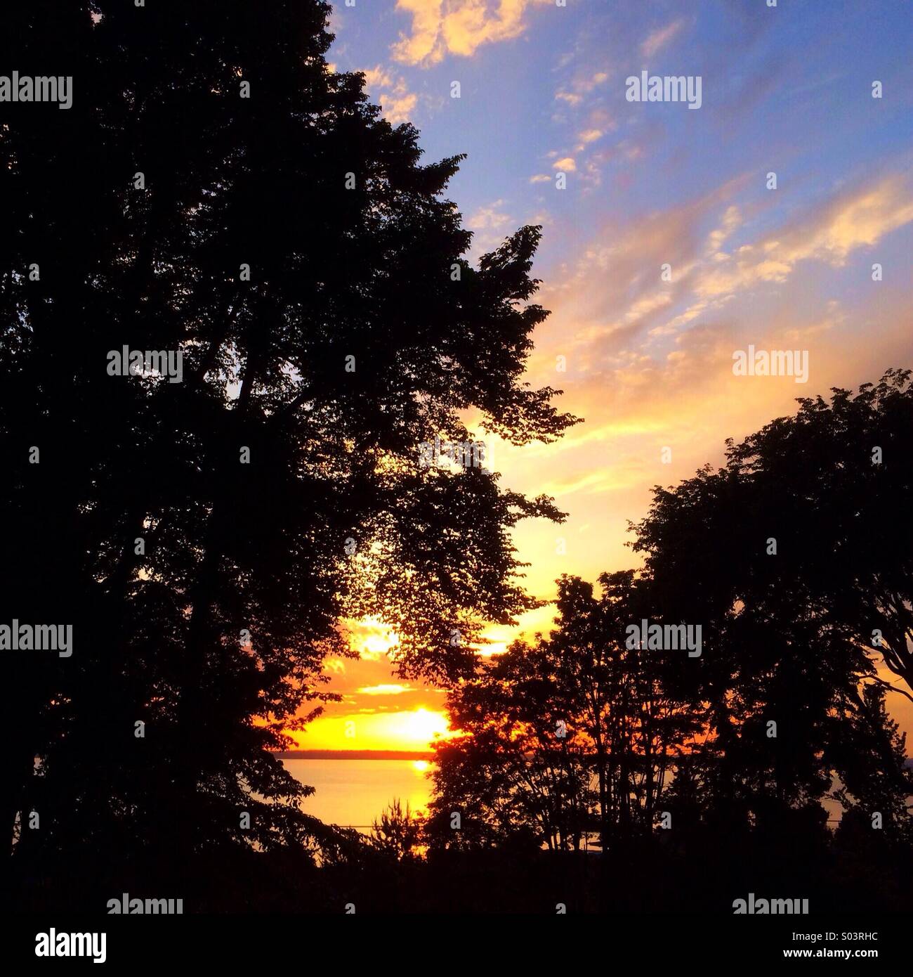 Pacific Northwest Sunset Stock Photos & Pacific Northwest Sunset Stock ...