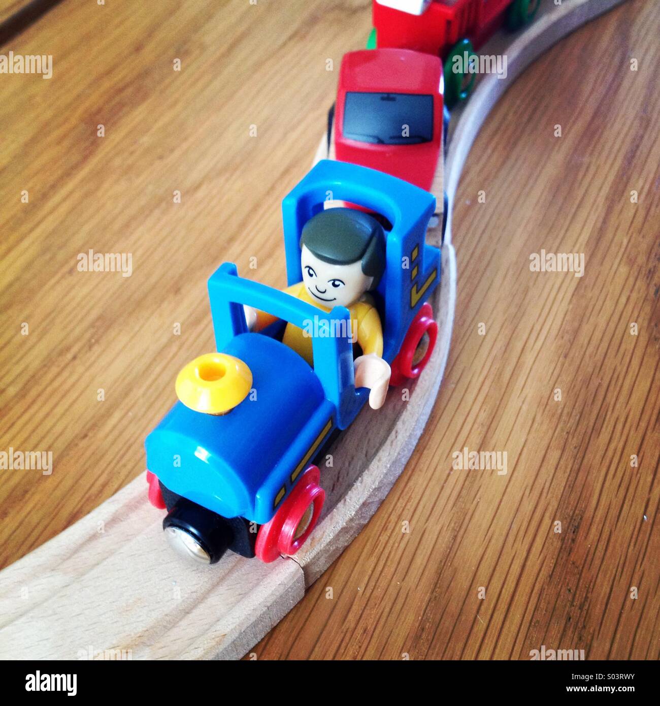 Toy train and track hi-res stock photography and images - Alamy