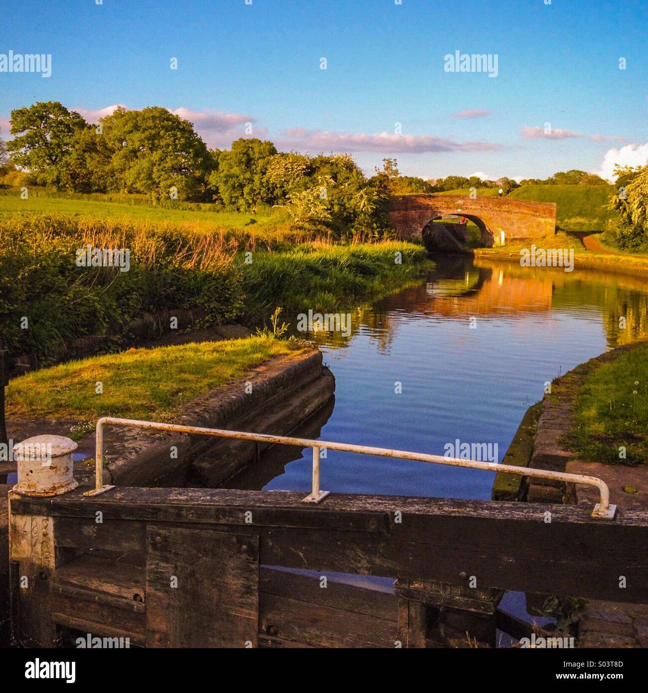 Tardebigge lock flight, Worcester & Birmingham Canal, England, UK Stock ...