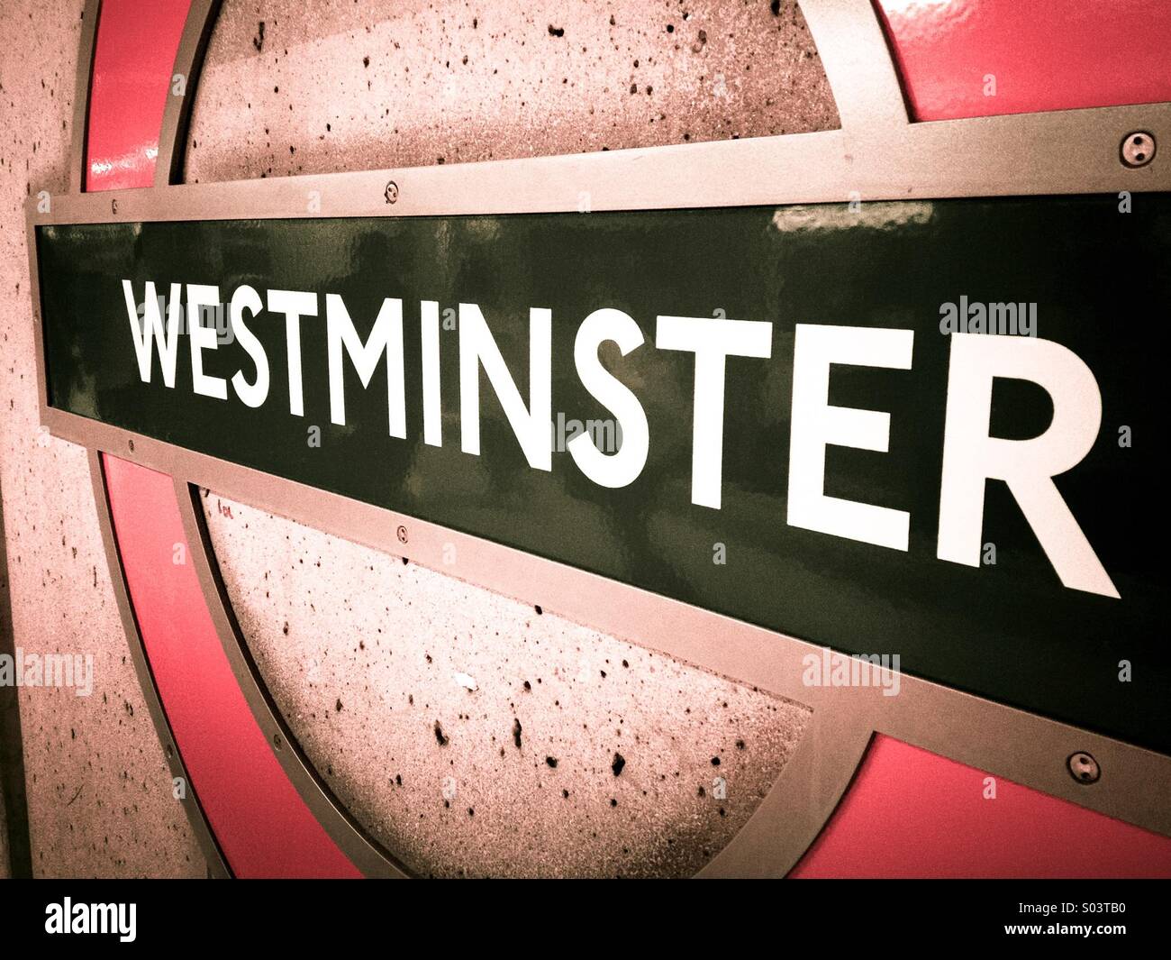 Westminster underground sign Stock Photo - Alamy