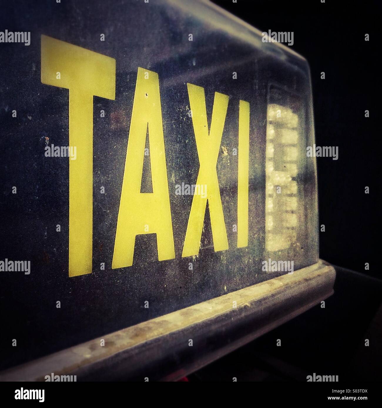 Barcelona Taxi sign Stock Photo - Alamy