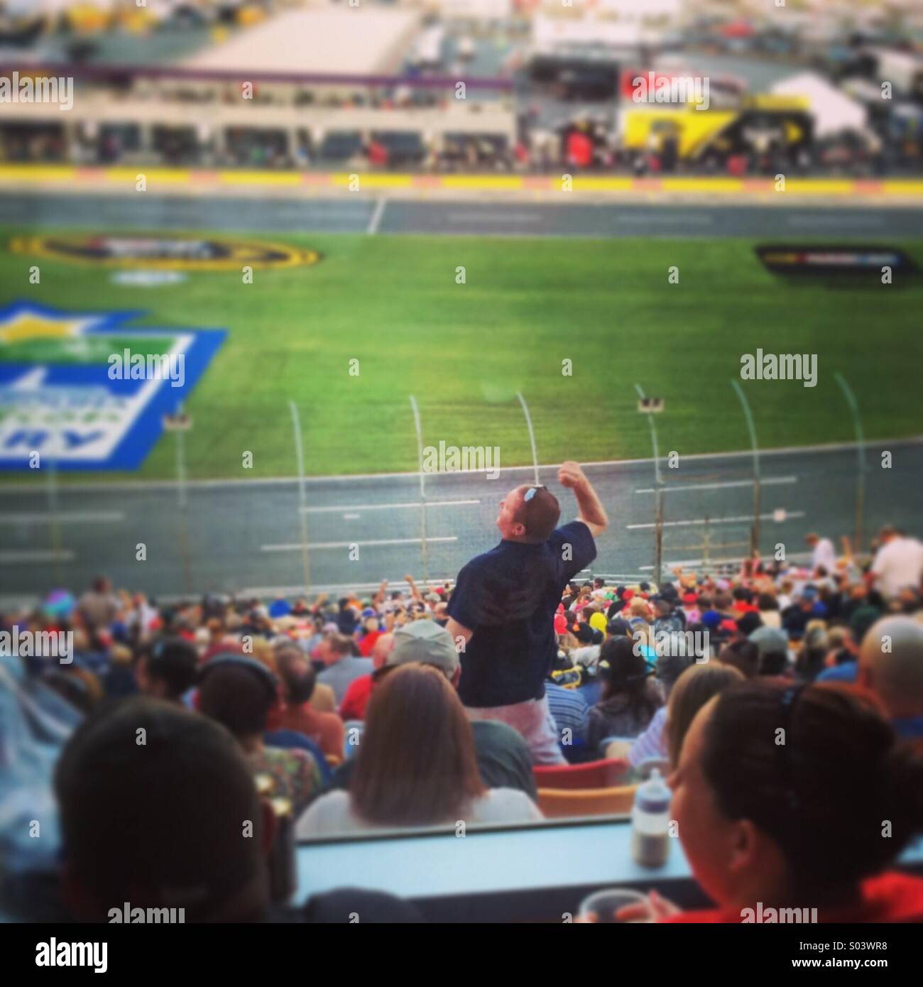 Excited NASCAR Fan Stock Photo - Alamy