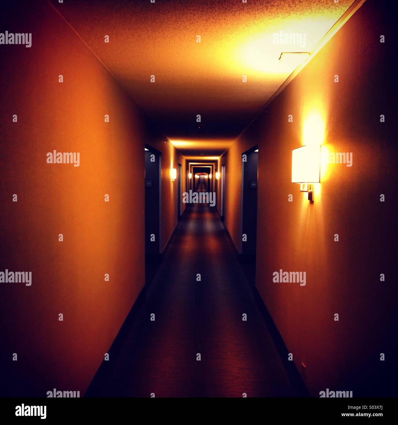 Really long corridor Stock Photo - Alamy