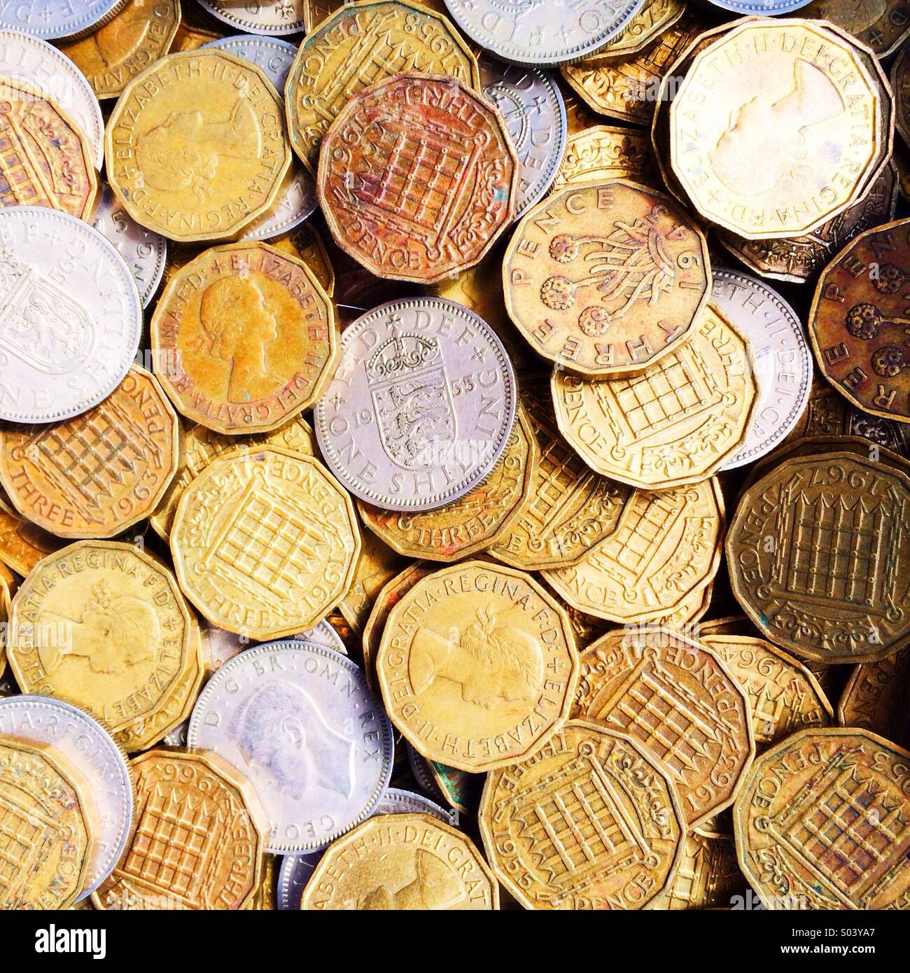 Old british coins hi-res stock photography and images - Alamy