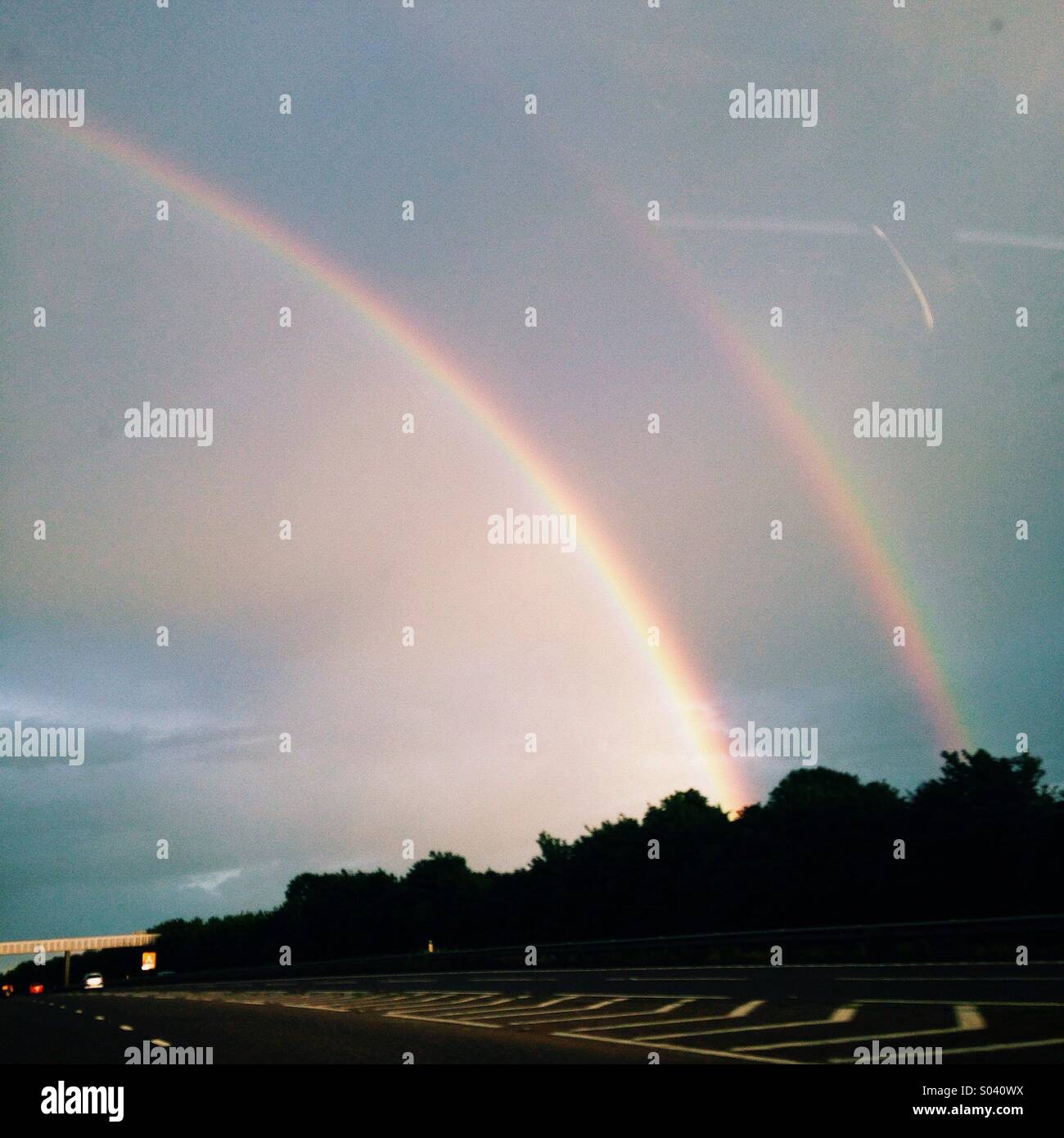 Rainbow double rainbow hi-res stock photography and images - Alamy