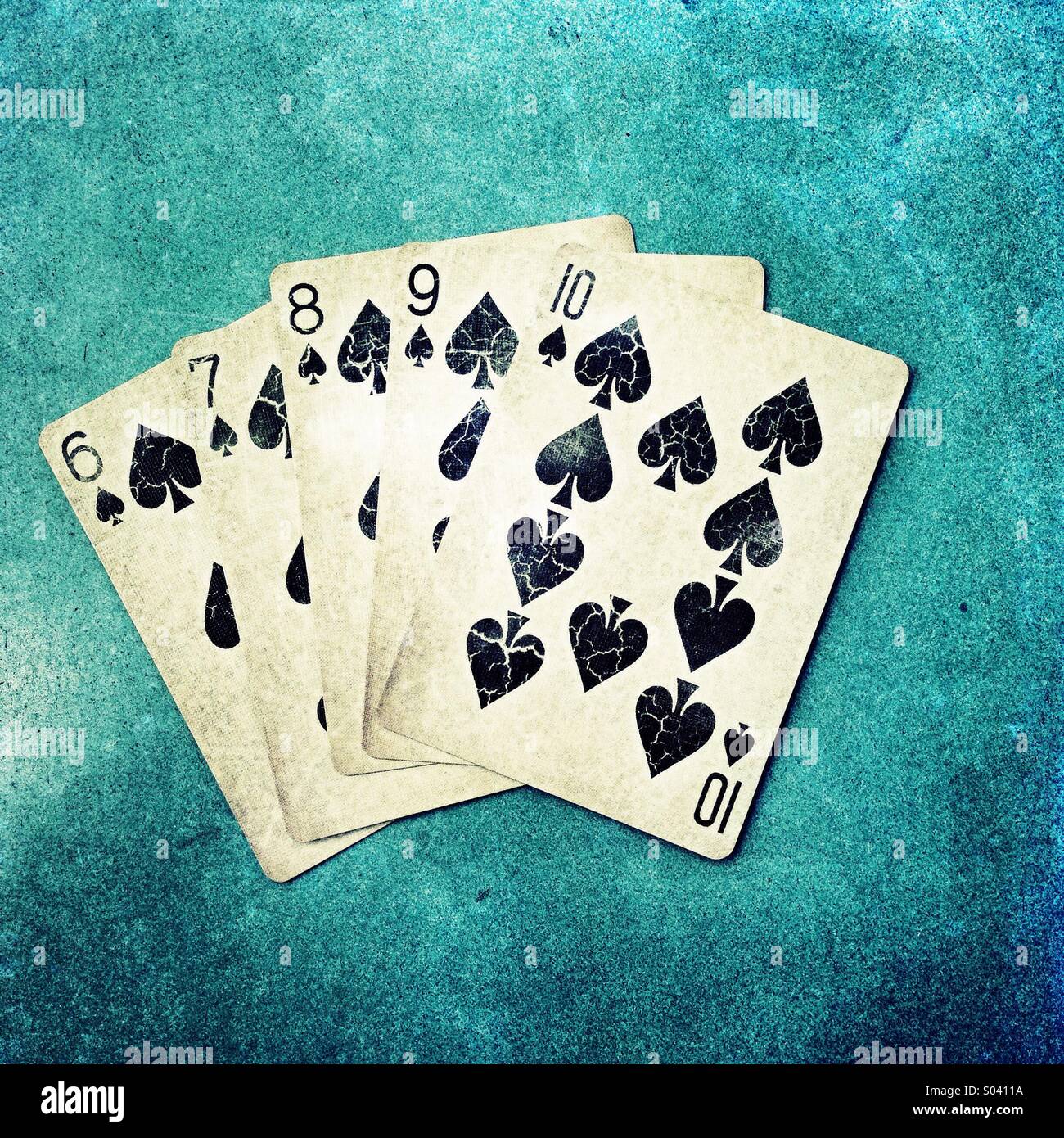 Straight flush hi-res stock photography and images - Alamy