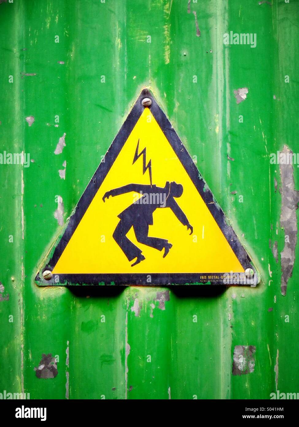 Danger Electricity Sign High Resolution Stock Photography and Images ...
