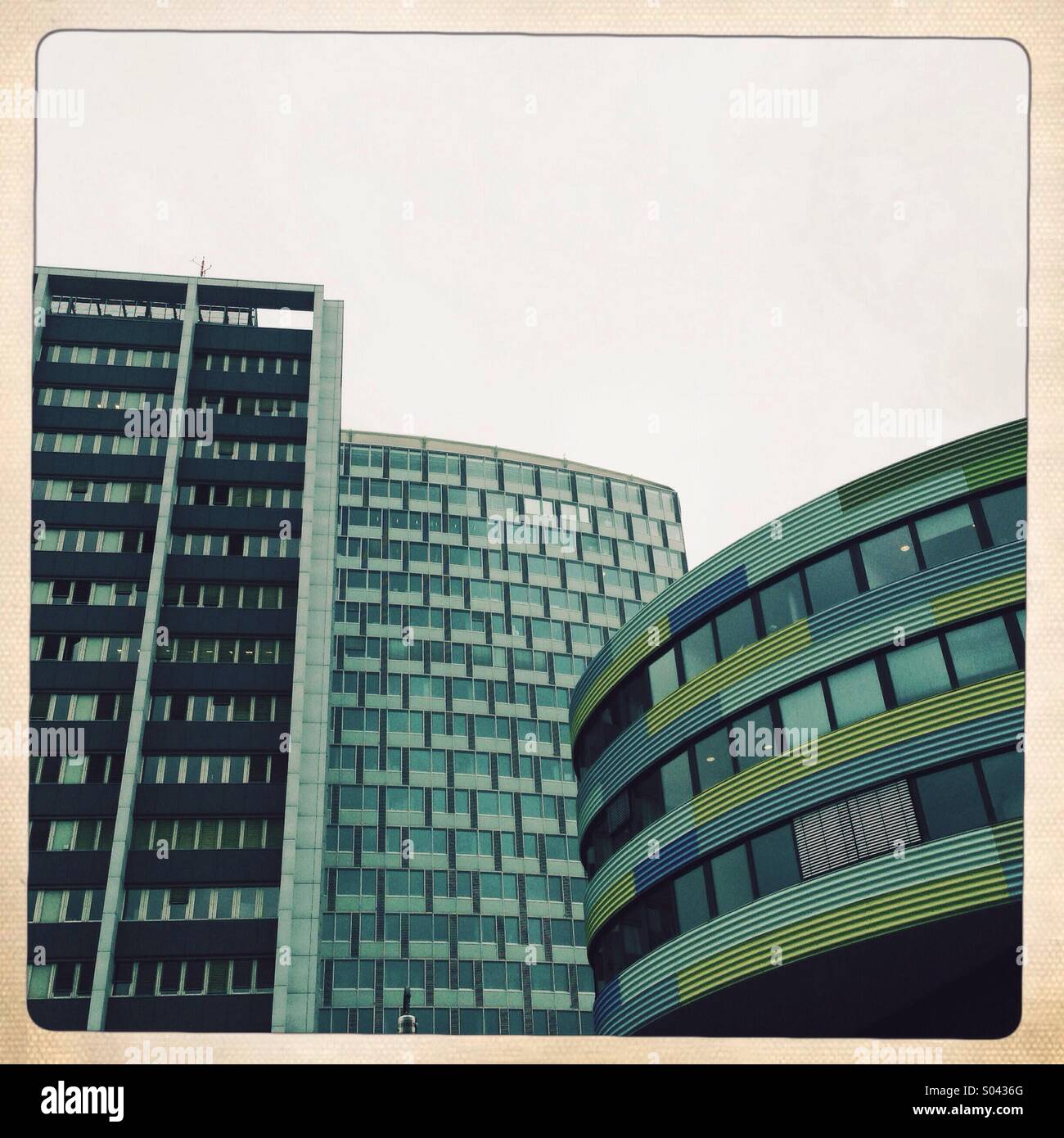 Office buildings are seen in the Kreuzberg district of Berlin Stock ...