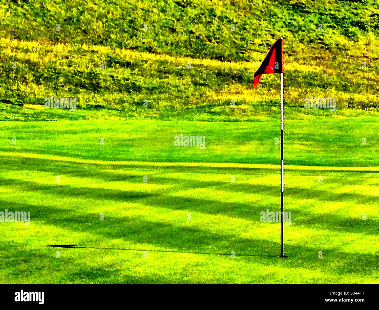 Fold course green Stock Photo - Alamy