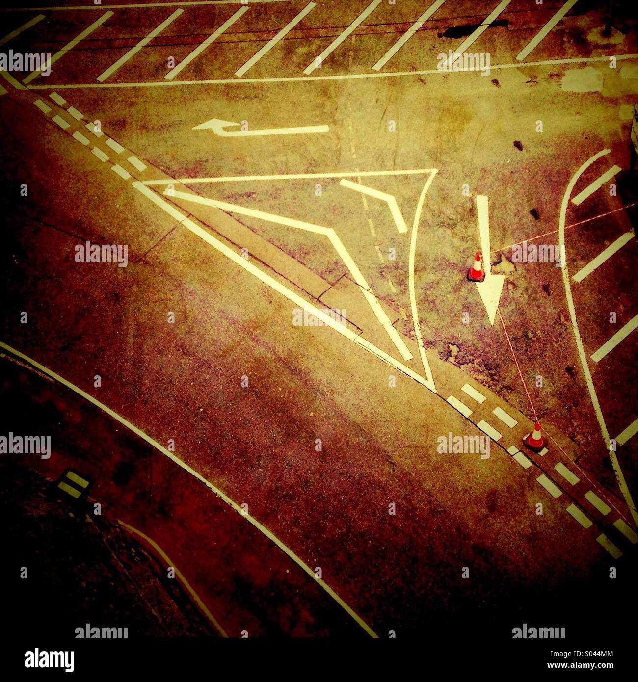 Hatch Road Markings High Resolution Stock Photography and Images - Alamy