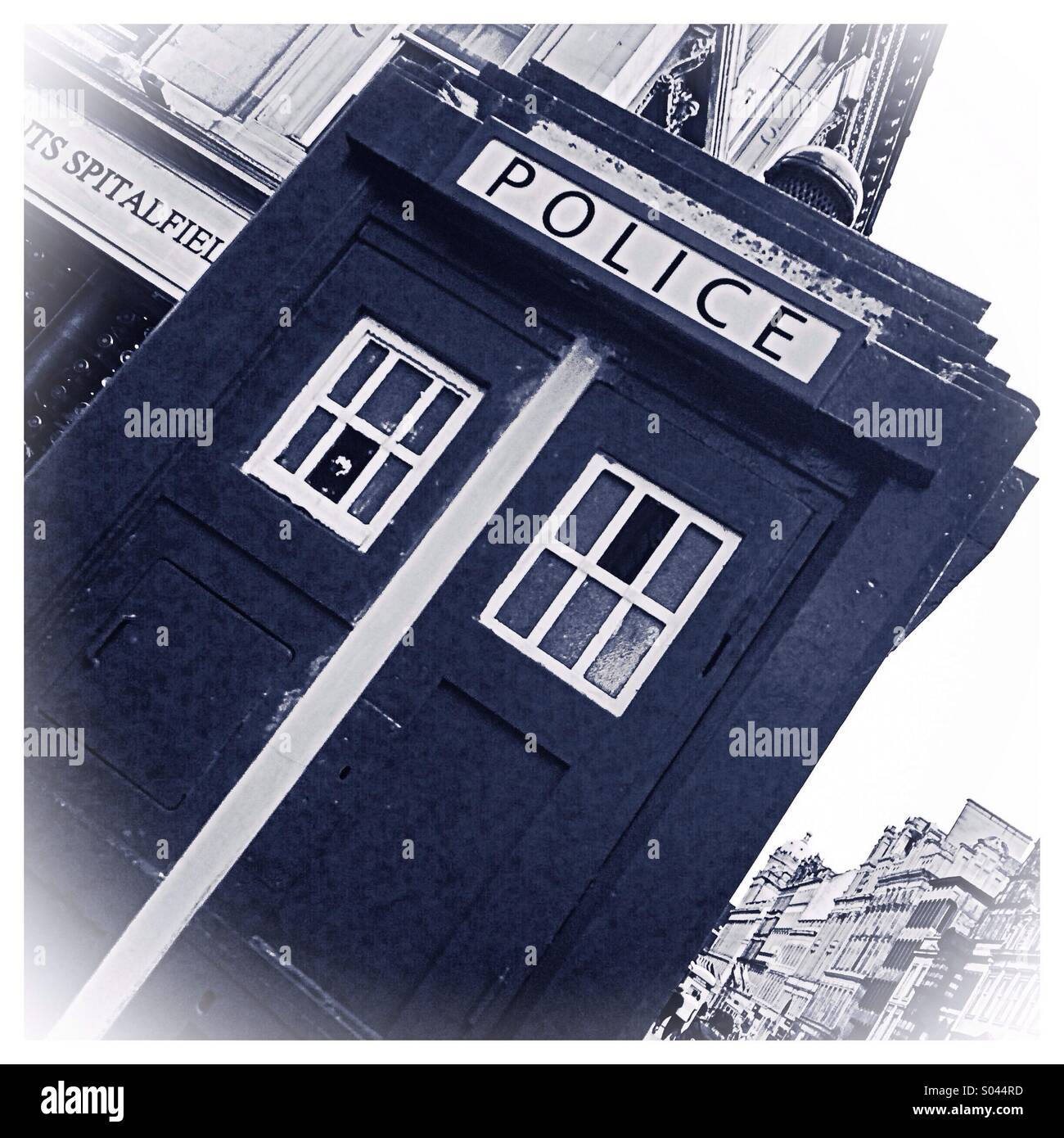 Police box on the street Glasgow Stock Photo - Alamy