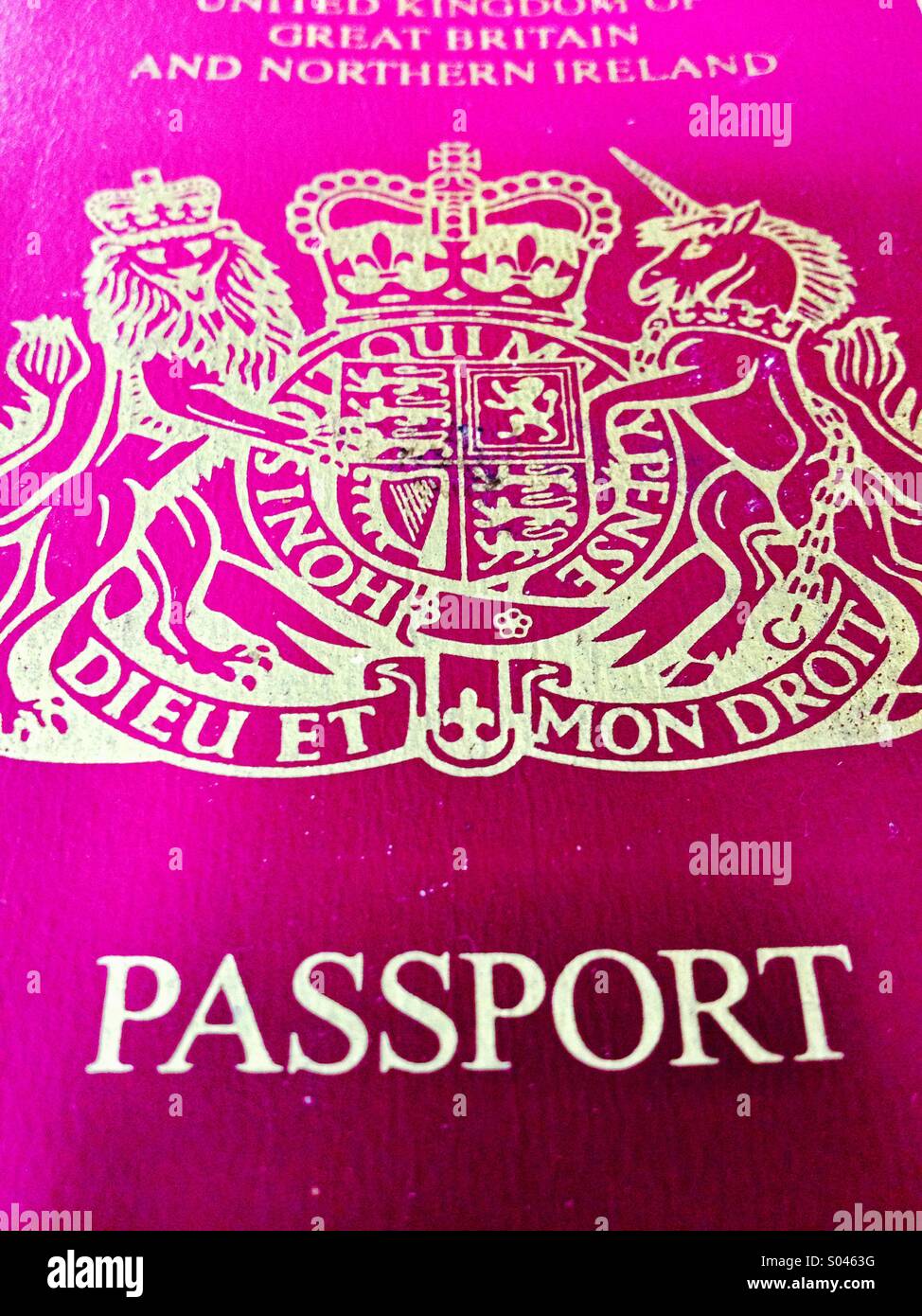 Cover of british passport hi-res stock photography and images - Alamy