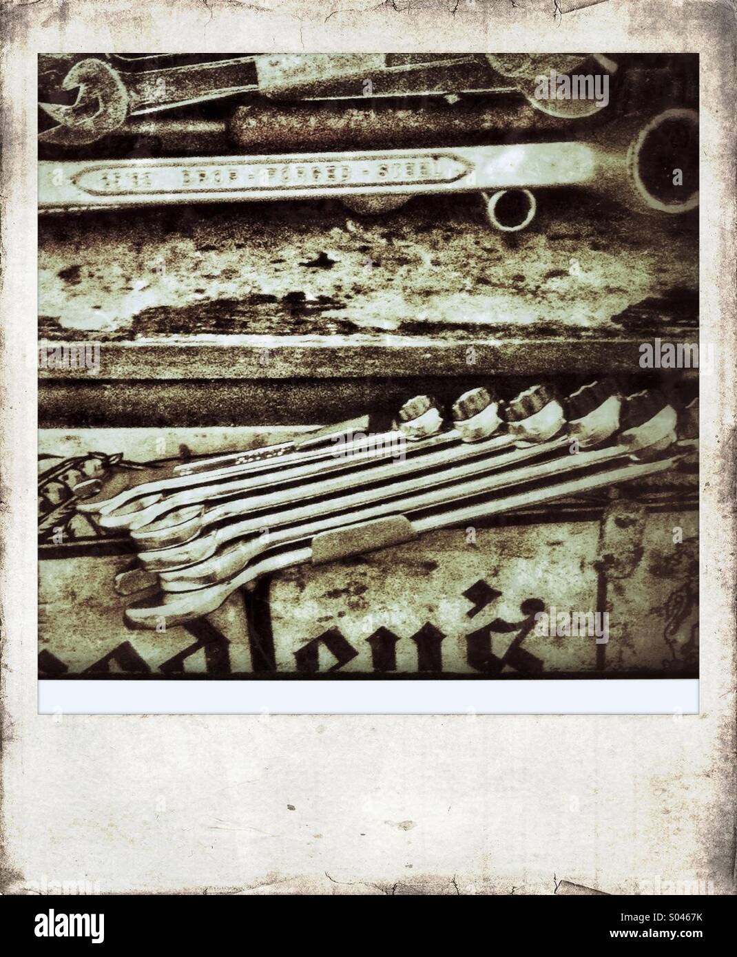 Spanners in box Stock Photo - Alamy