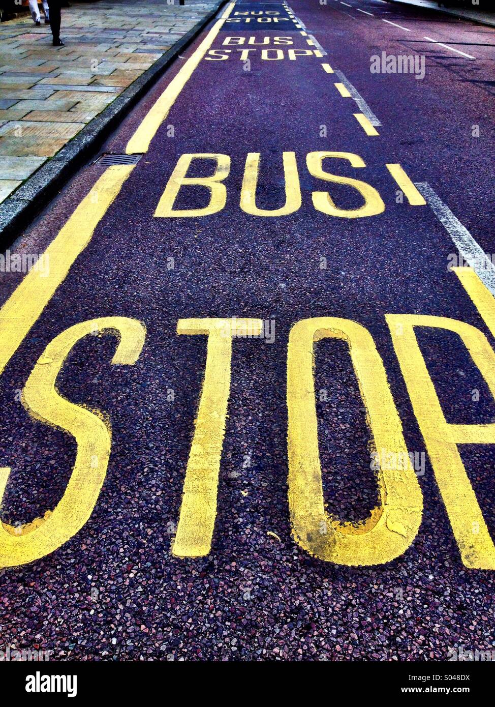 Several Bus Stops Stock Photo - Alamy