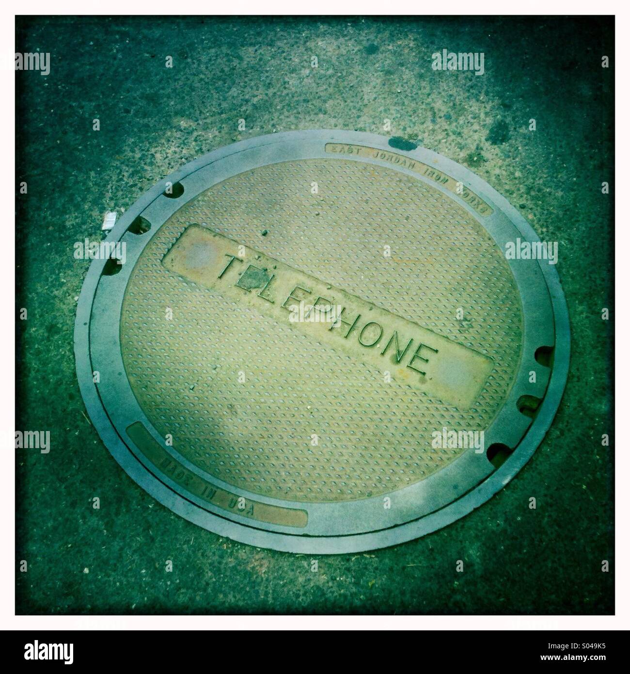 Telephone manhole cover hi-res stock photography and images - Alamy