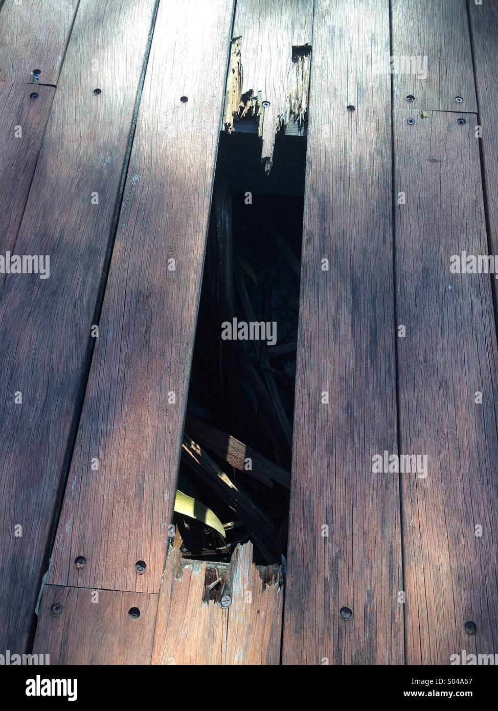 Broken wooden deck hi-res stock photography and images - Alamy