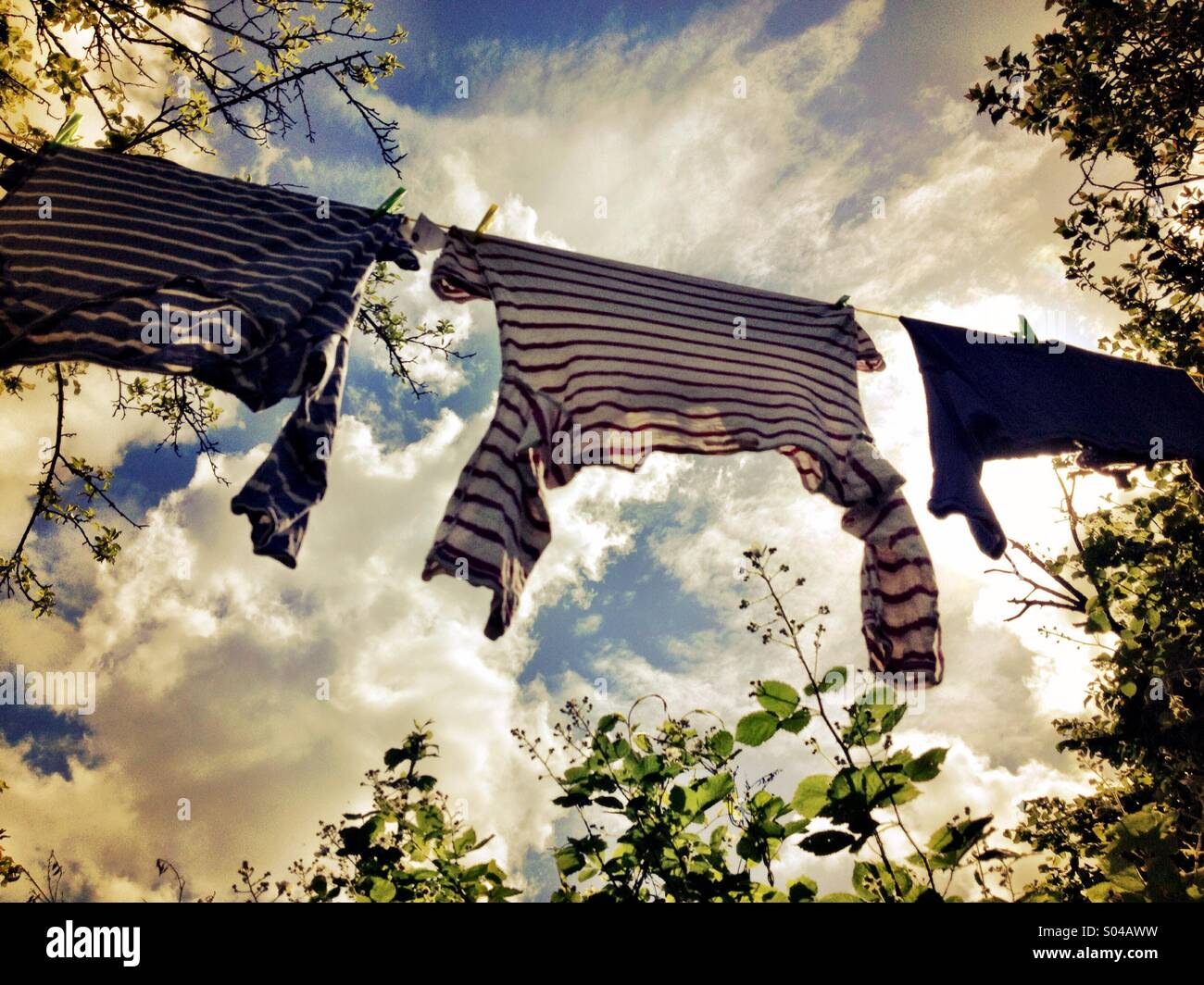 The washing line Stock Photo - Alamy