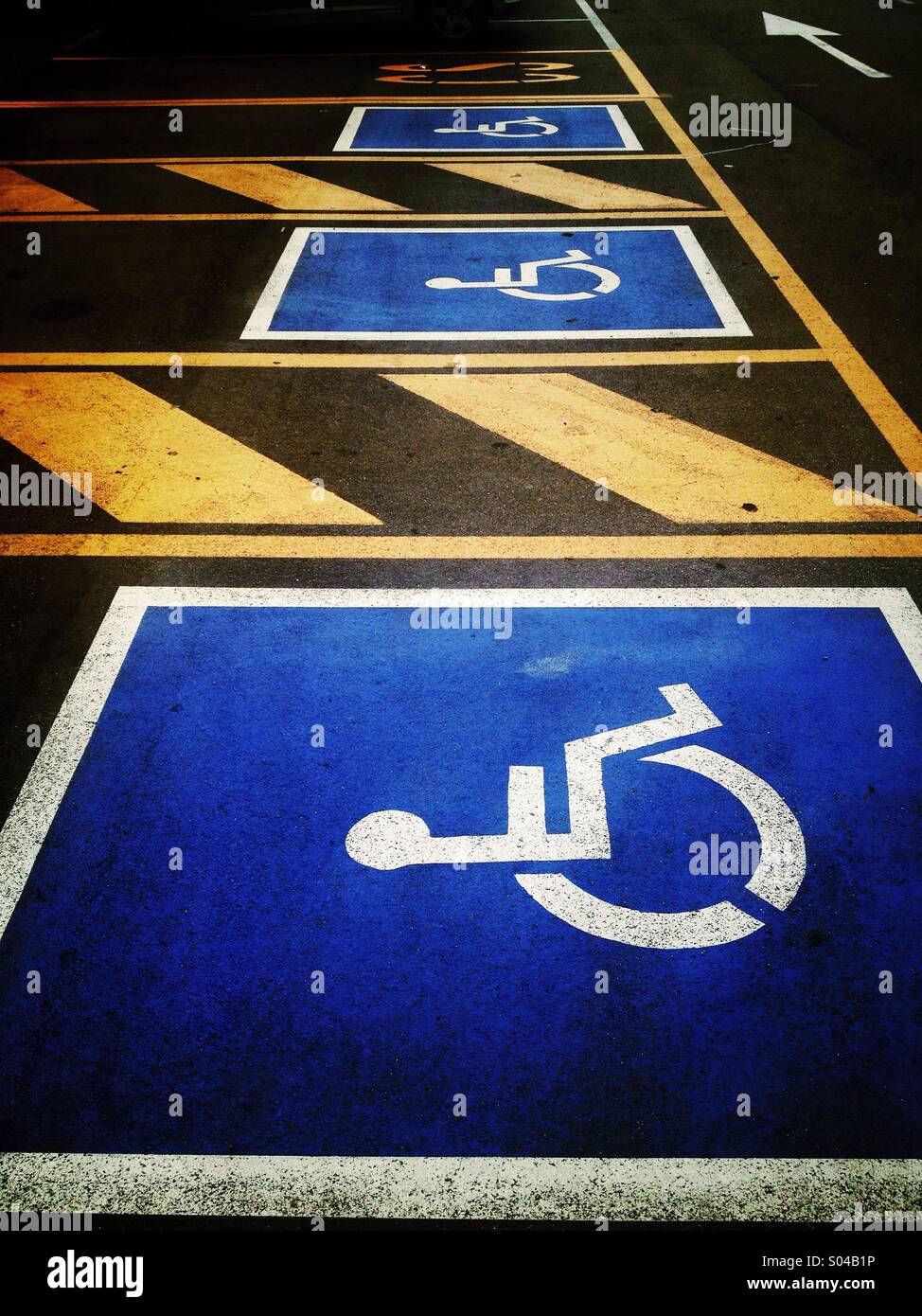 Disabled parking spaces hi-res stock photography and images - Alamy