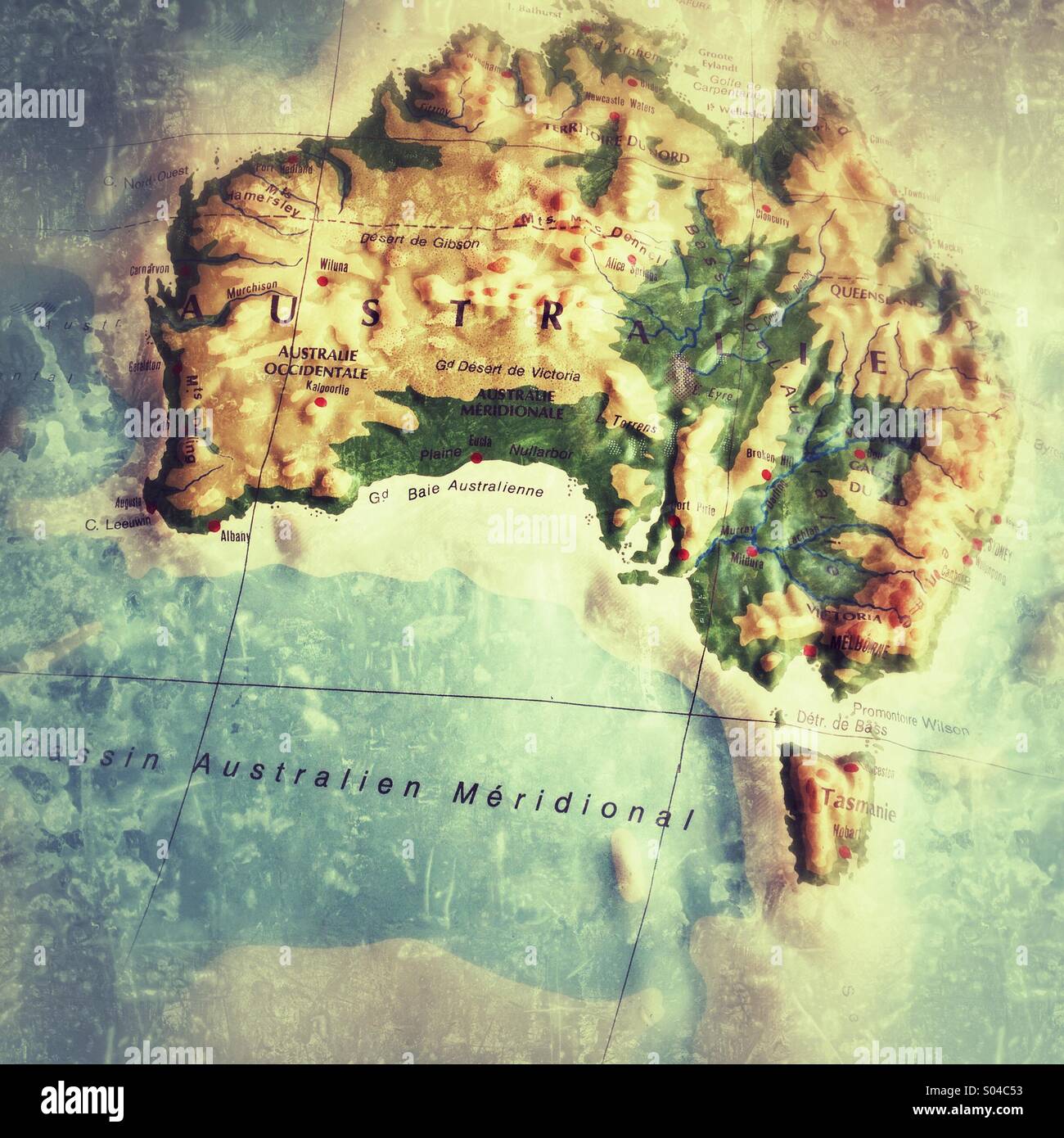 Australia map 3d hi-res stock photography and images - Alamy