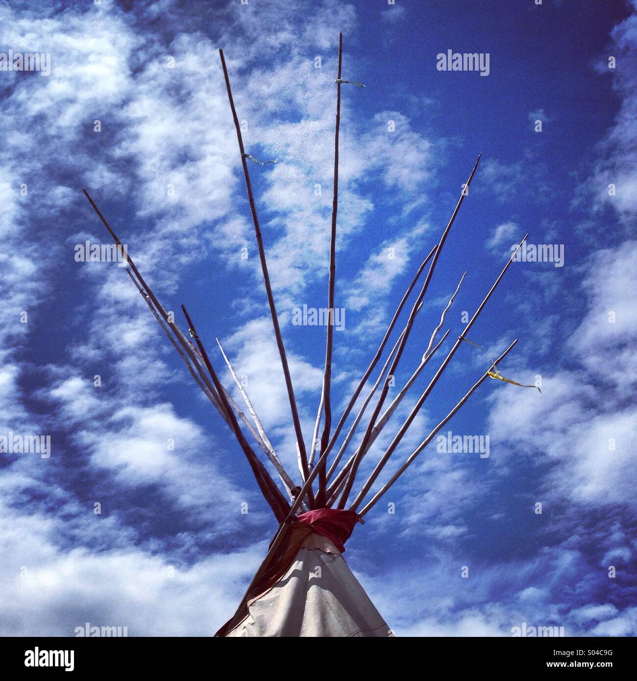 Tipi poles hi-res stock photography and images - Alamy