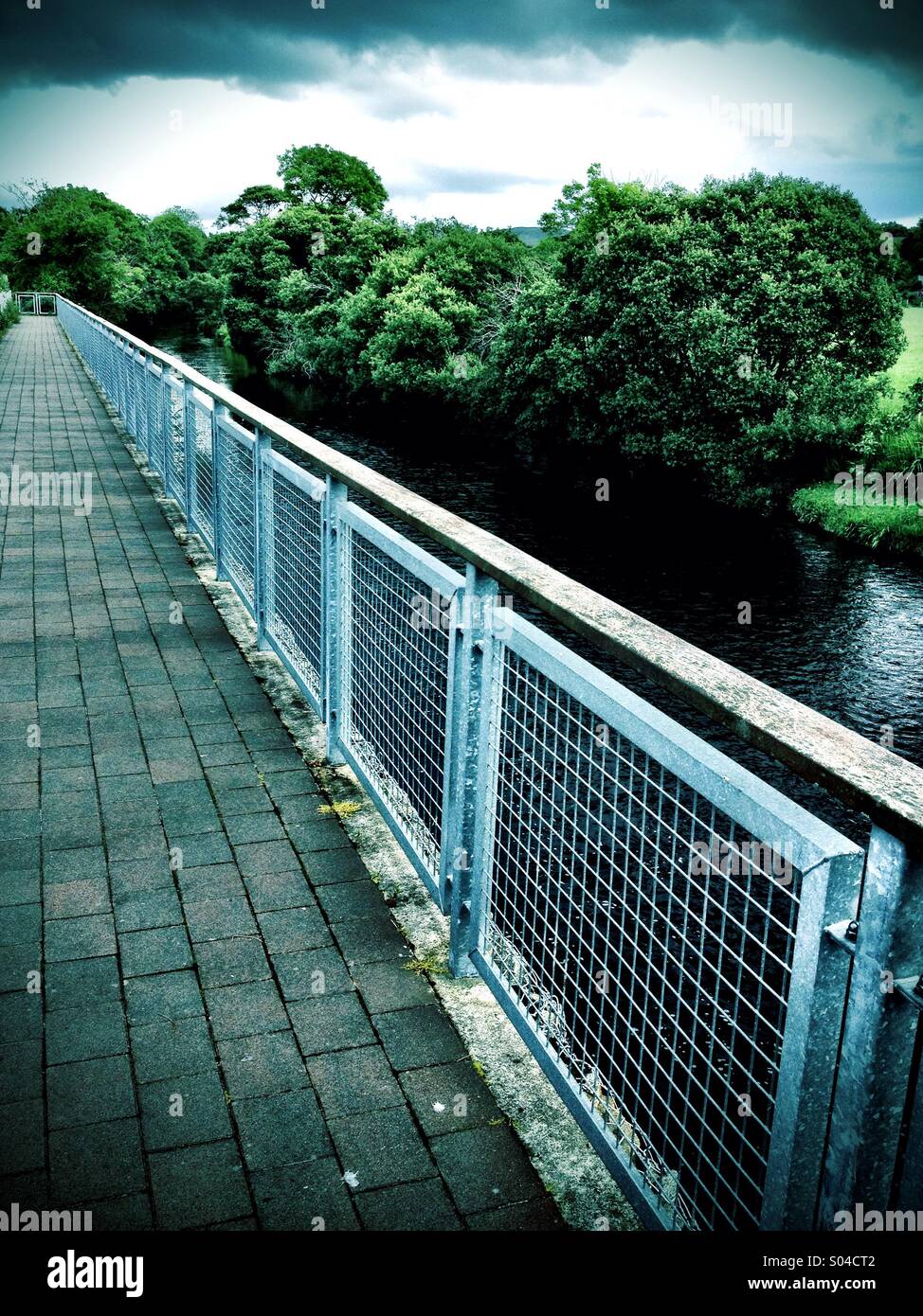 Fencing by the River Stock Photo - Alamy