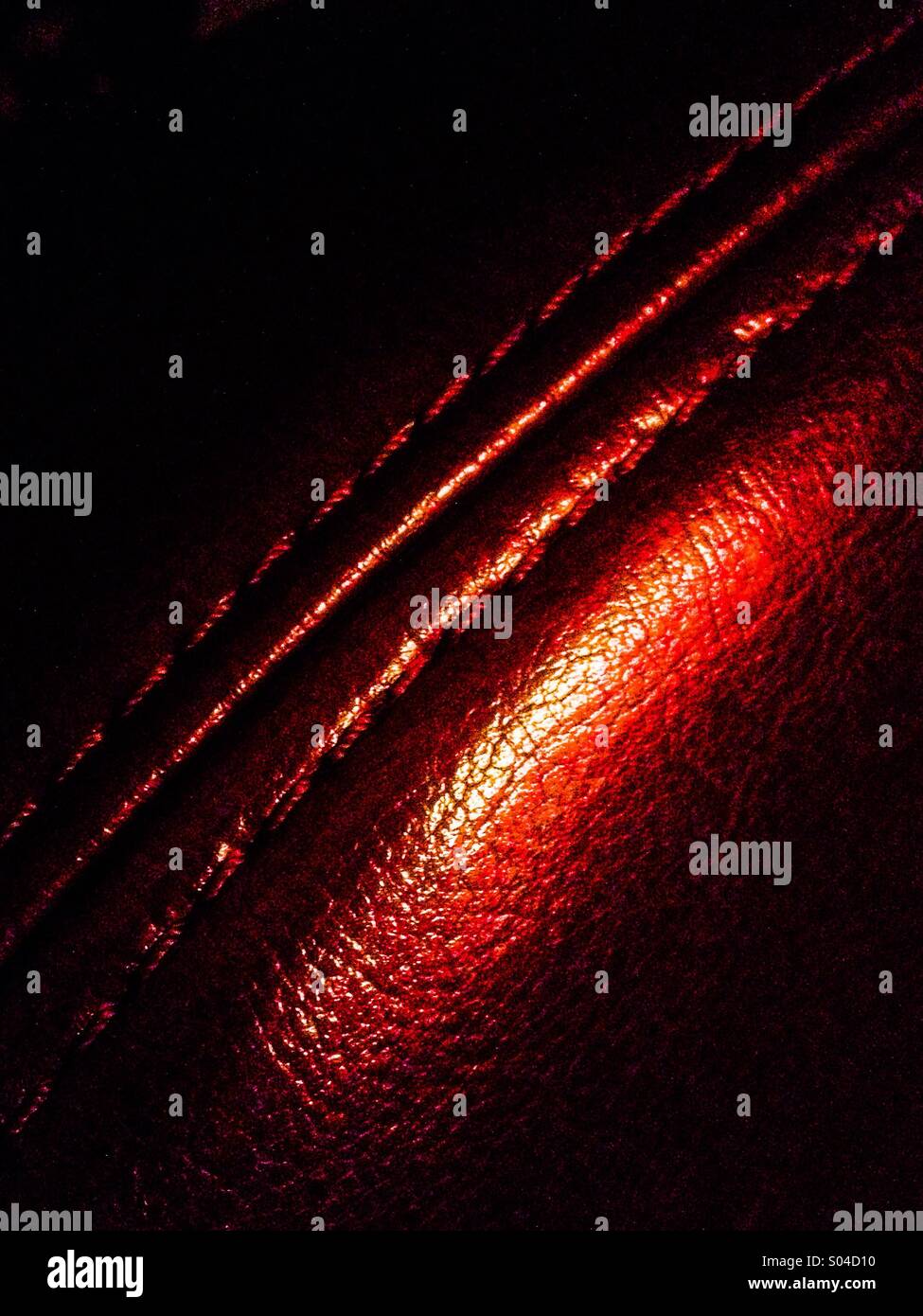 Stitching on the arm of a leather sofa Stock Photo - Alamy