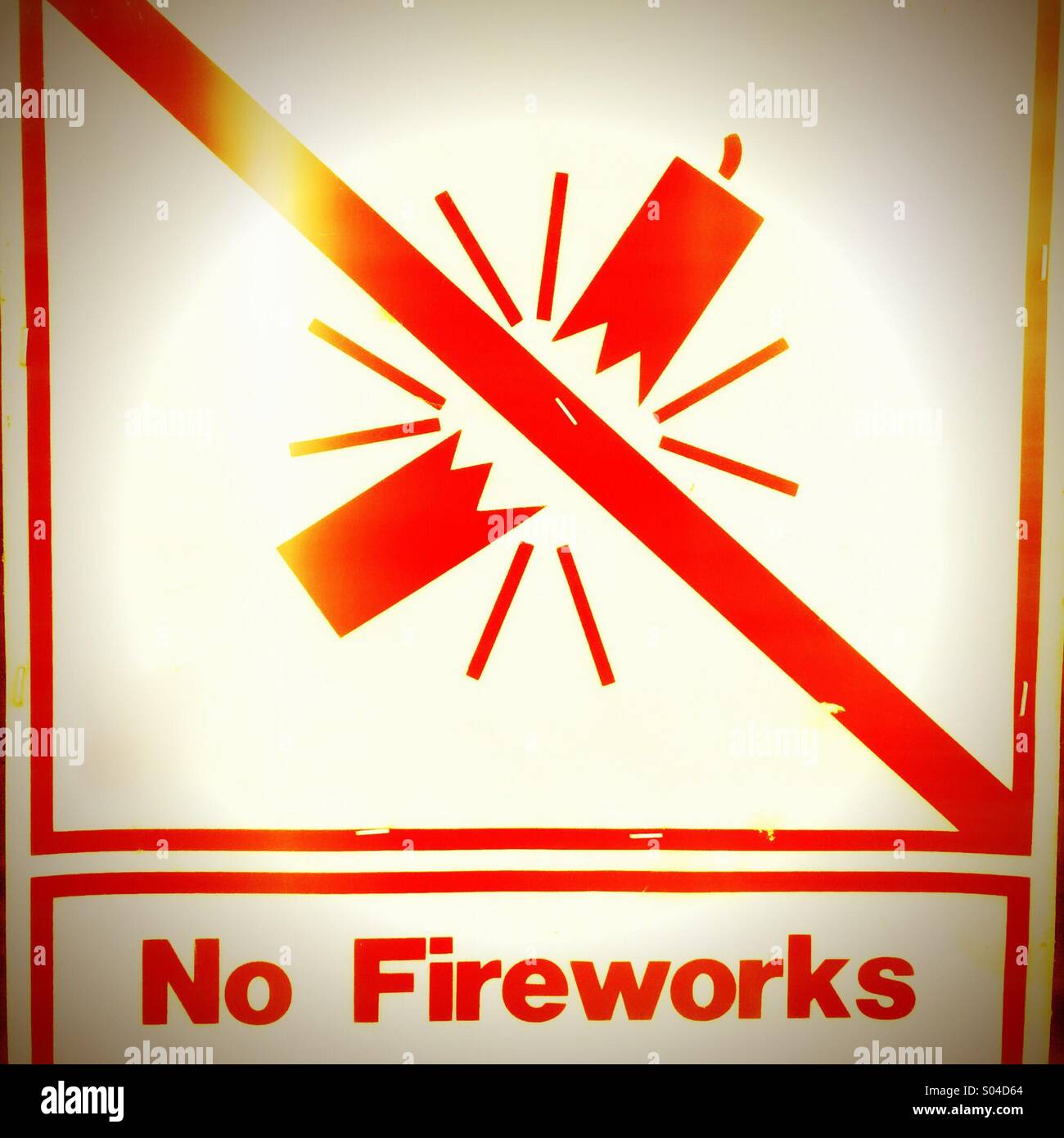 No Fireworks Allowed Sign Stock Photo - Alamy