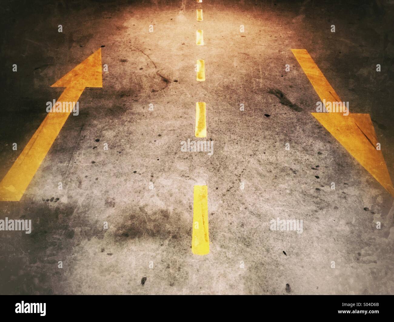 Yellow Arrows Road High Resolution Stock Photography and Images - Alamy