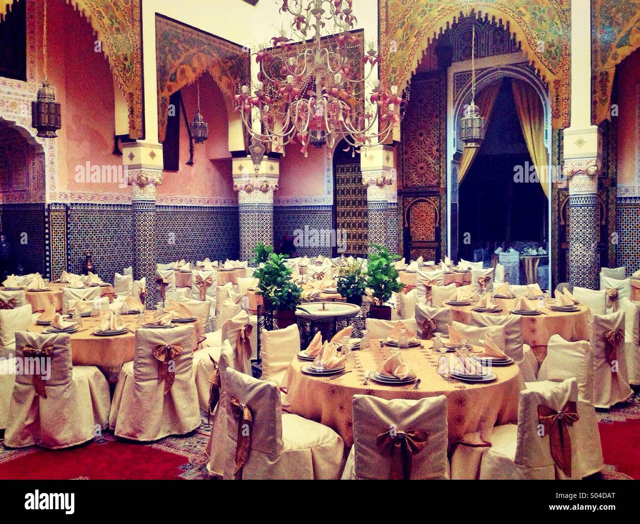Moroccan restaurant, Meknes,Morocco Stock Photo - Alamy