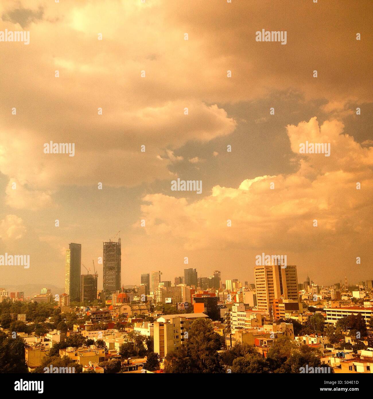 Sunset over Mexico City, Mexico Stock Photo - Alamy