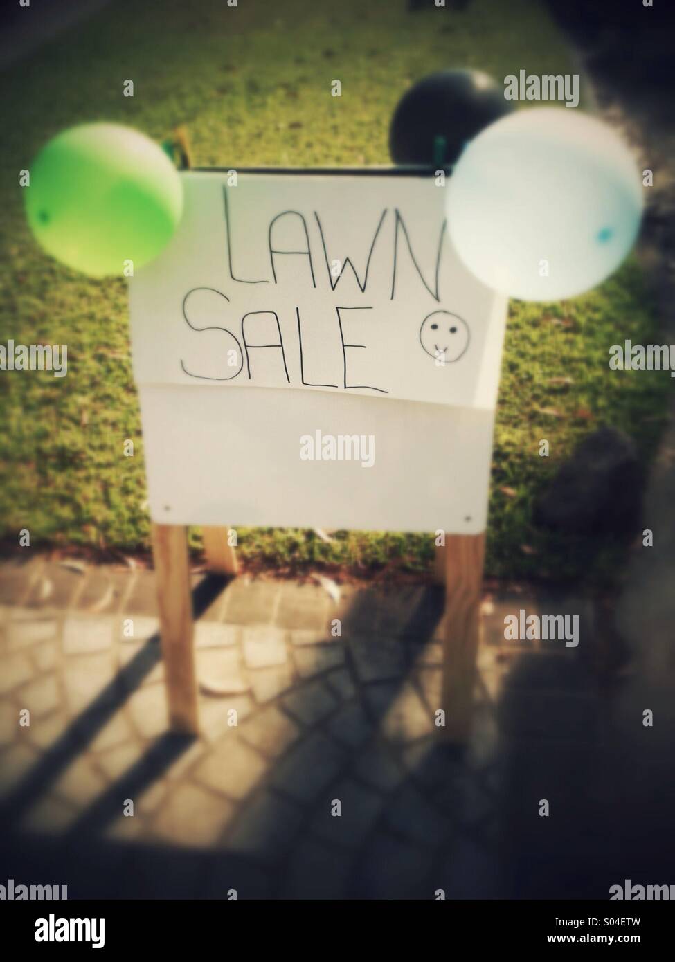 Lawn sale sign Stock Photo - Alamy