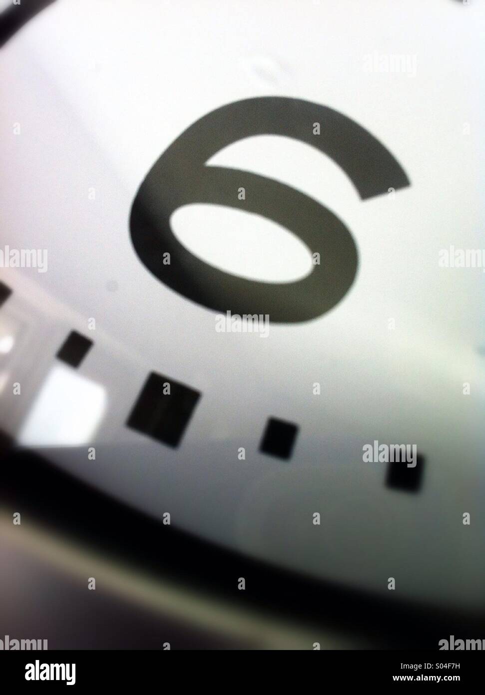 Number 6 clock hi-res stock photography and images - Alamy