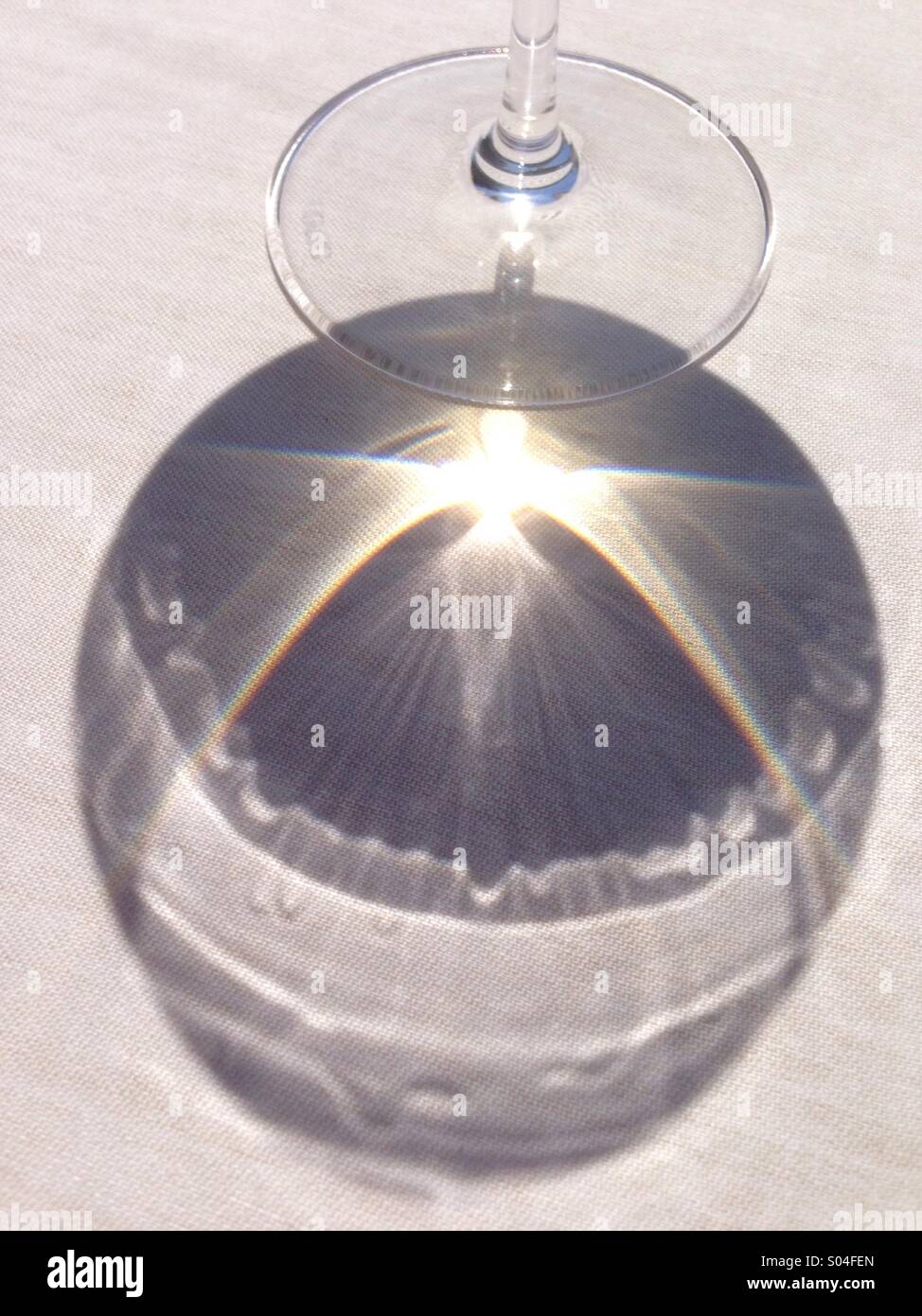 Sun reflection in glass Stock Photo - Alamy