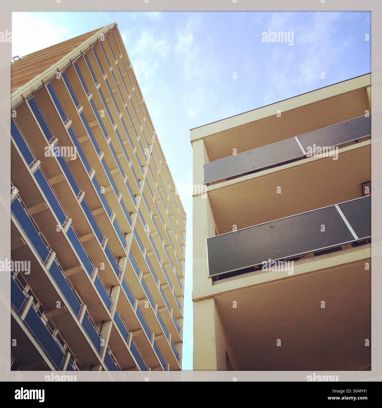 A pair of tower blocks in London Stock Photo - Alamy