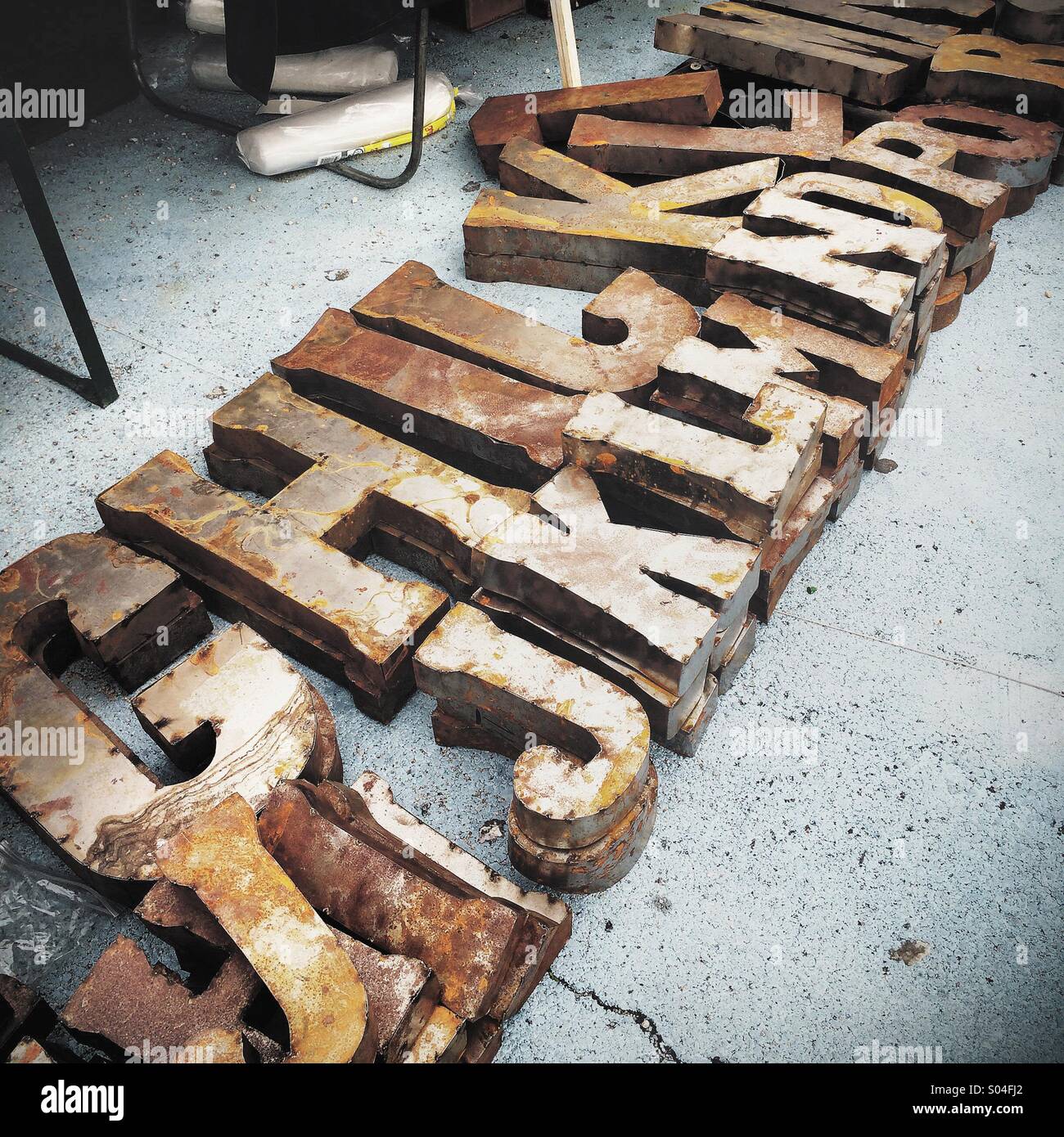 Iron letters hi-res stock photography and images - Alamy