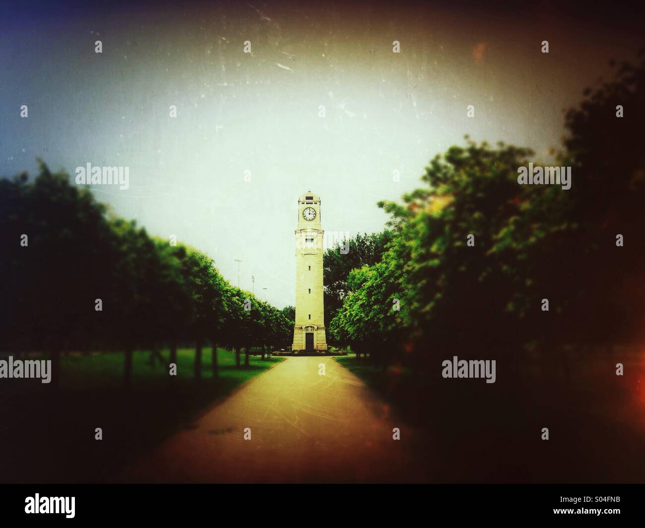 Cocker clock tower in Stanley Park, Blackpool Stock Photo - Alamy