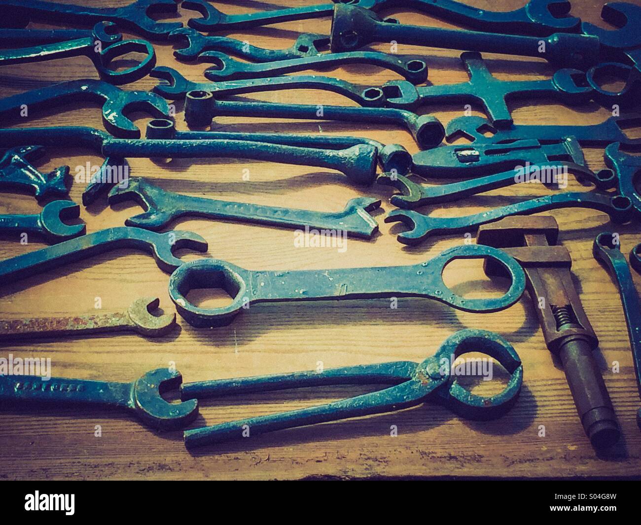 Vintage hand tools Stock Photo - Alamy