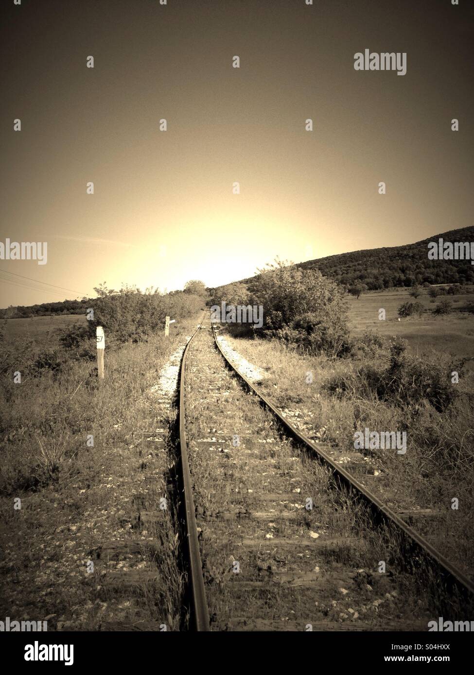 A scary railway, near Plovdiv, Bulgaria Stock Photo - Alamy
