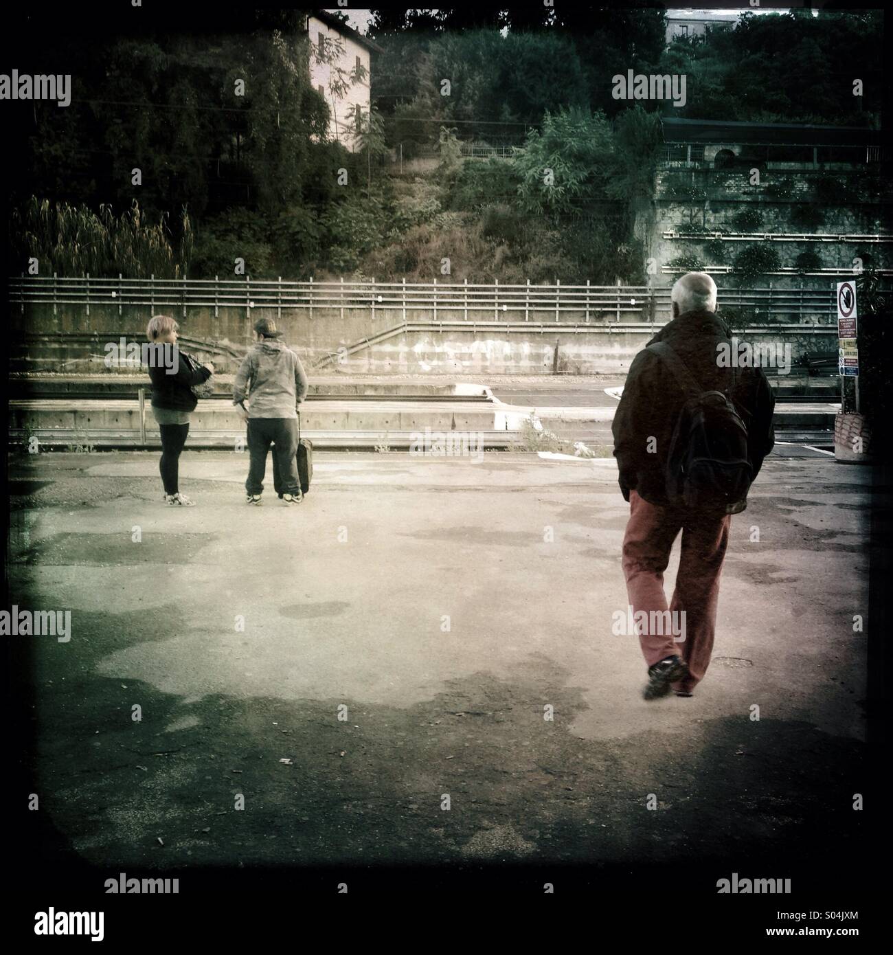 In a little train station Stock Photo - Alamy
