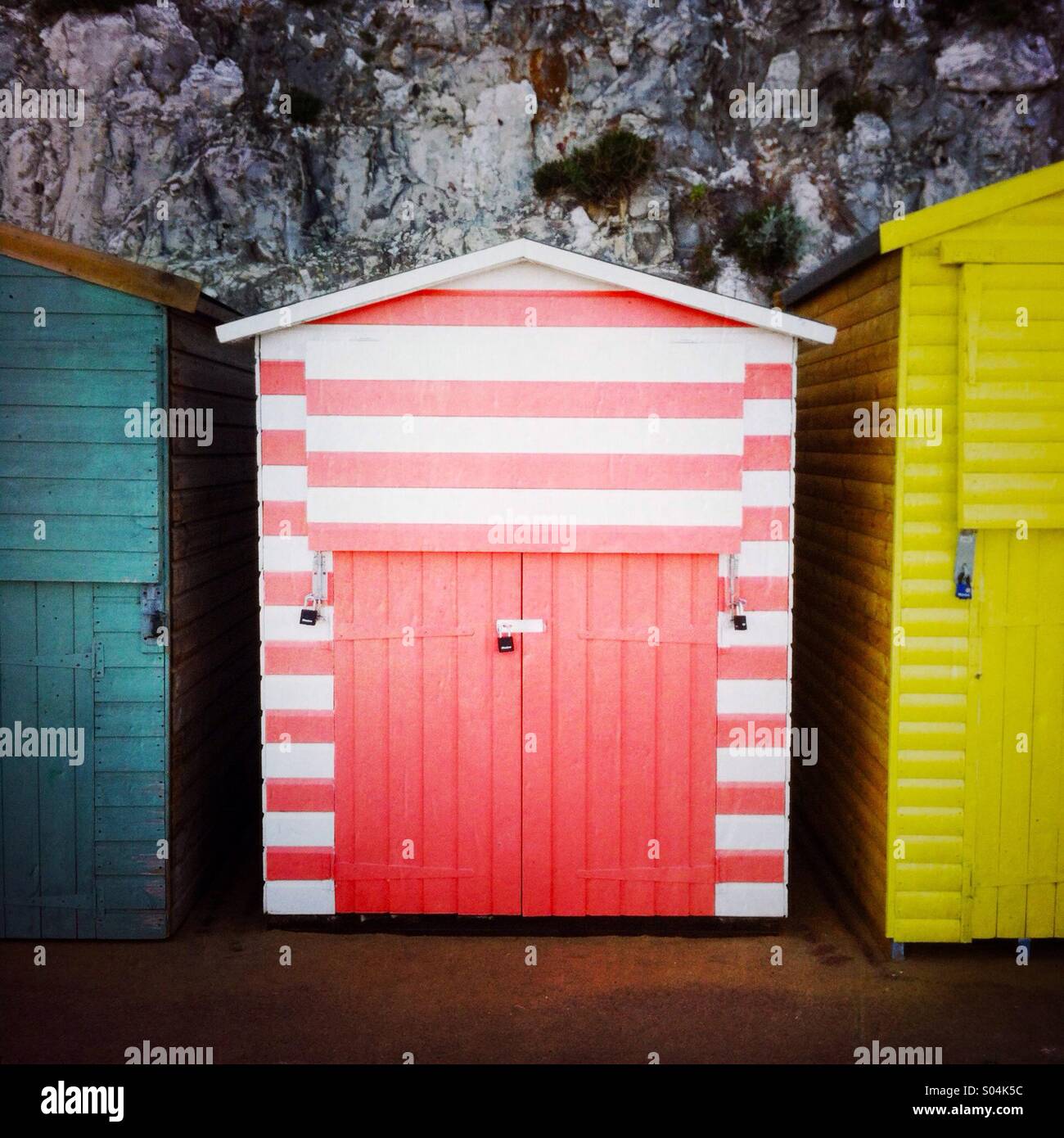 Colorful beach storage shacks at Broadstairs England UK Stock Photo - Alamy