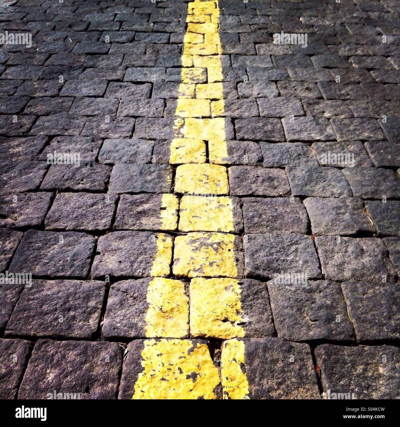 the dividing line of the road Stock Photo - Alamy
