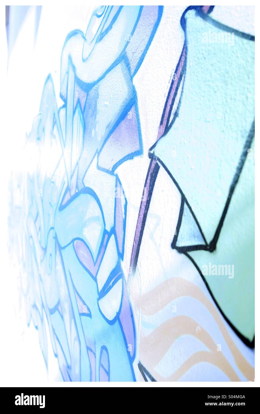 Blue graffiti art hi-res stock photography and images - Alamy