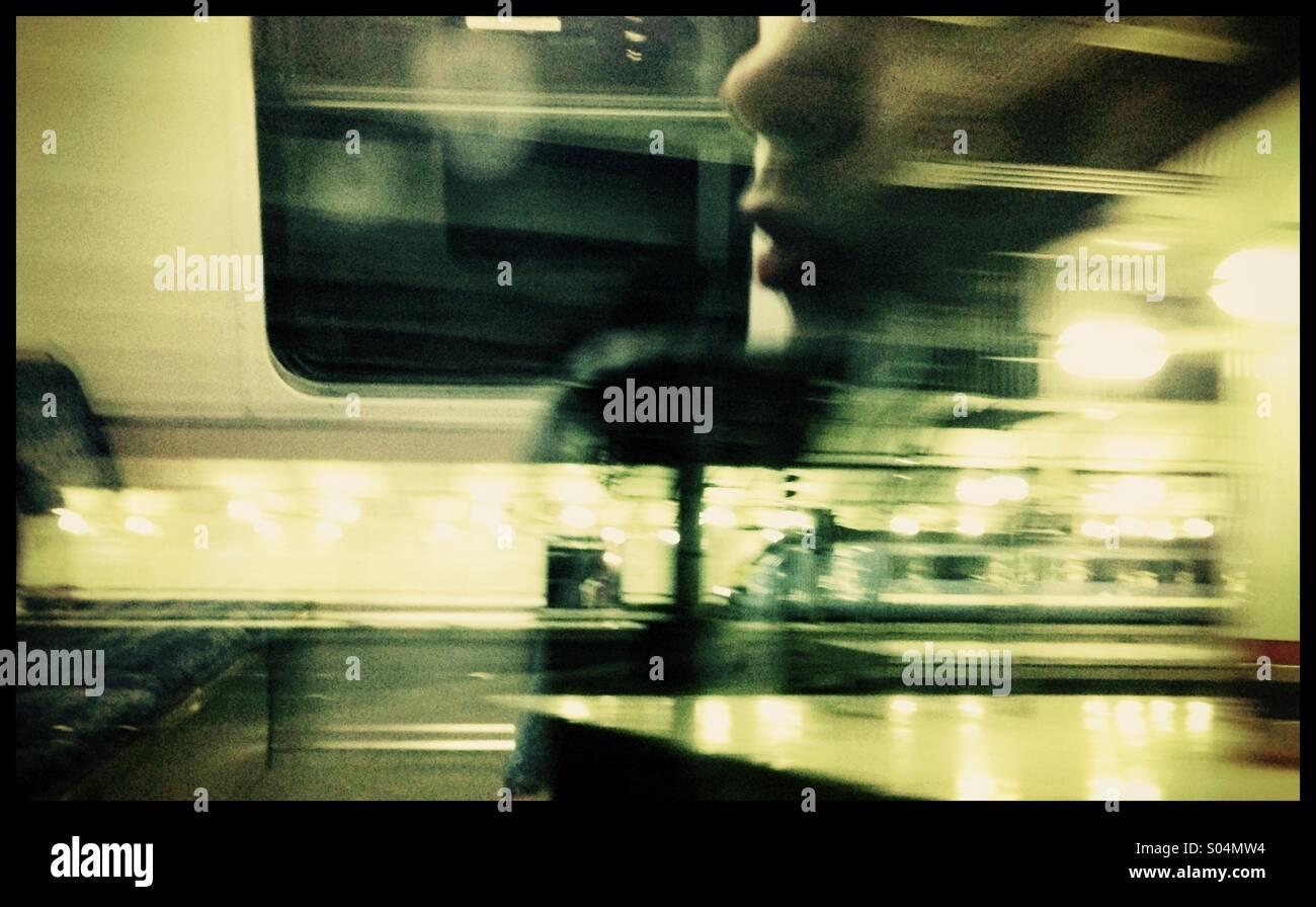 Reflection in train window hi-res stock photography and images - Alamy