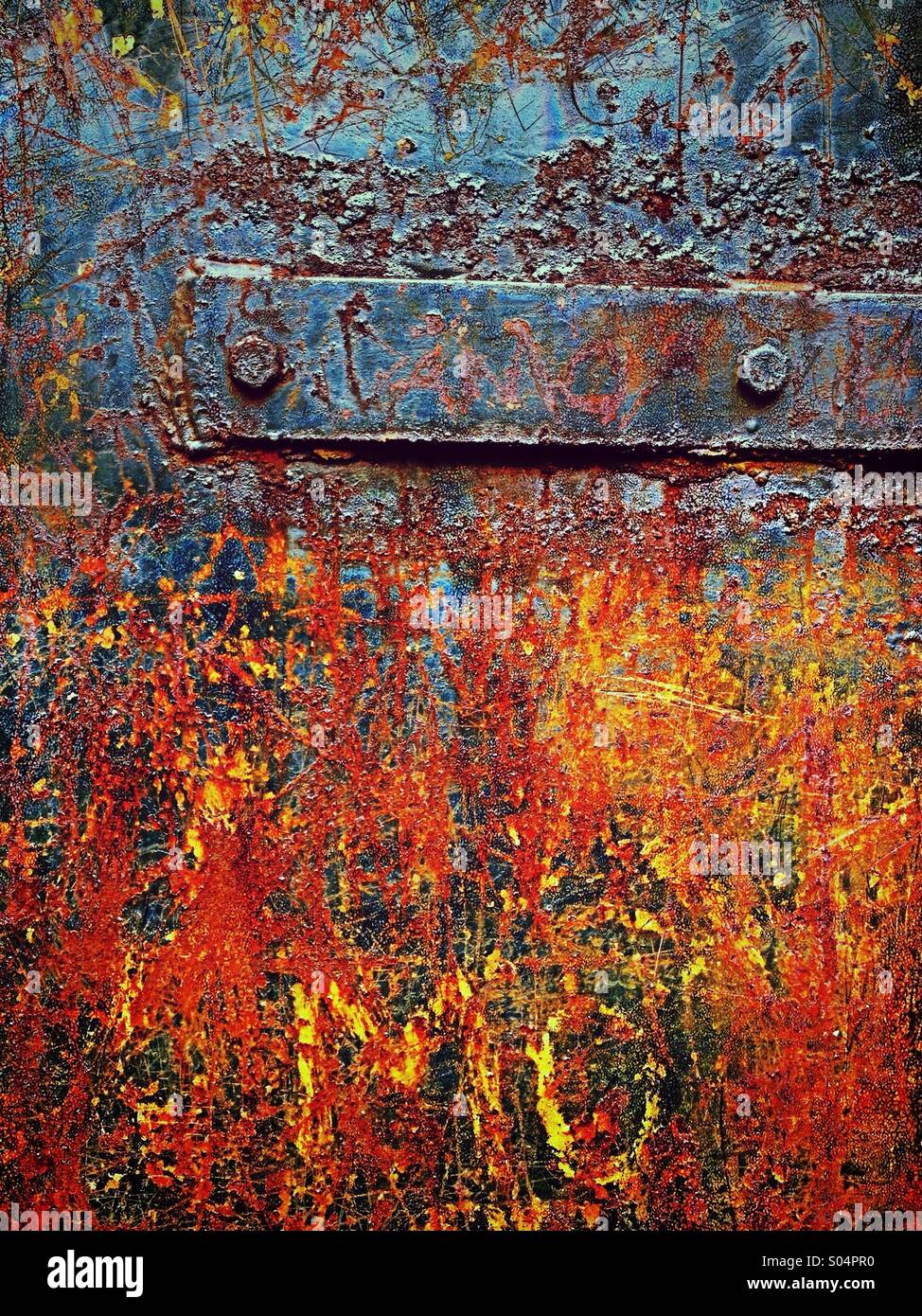 Rust on door Stock Photo - Alamy
