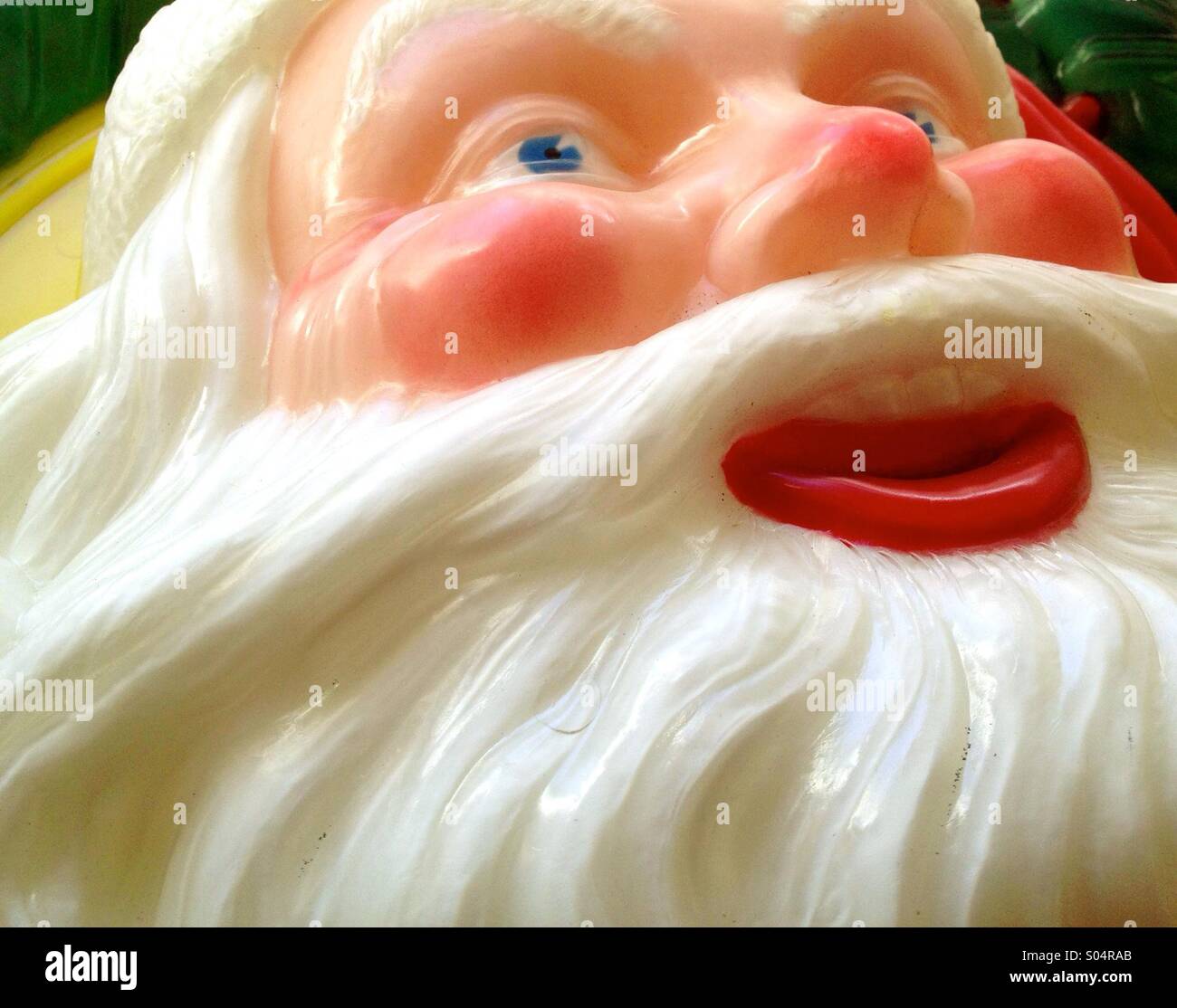 Closeup vintage Santa head display Stock Photo - Alamy