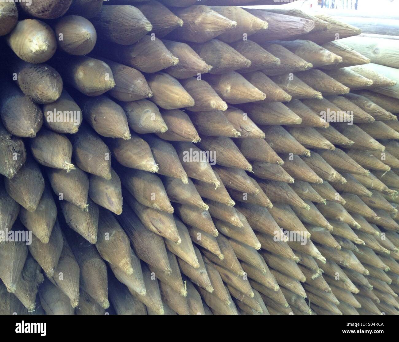 Stacked sharp poles hi-res stock photography and images - Alamy