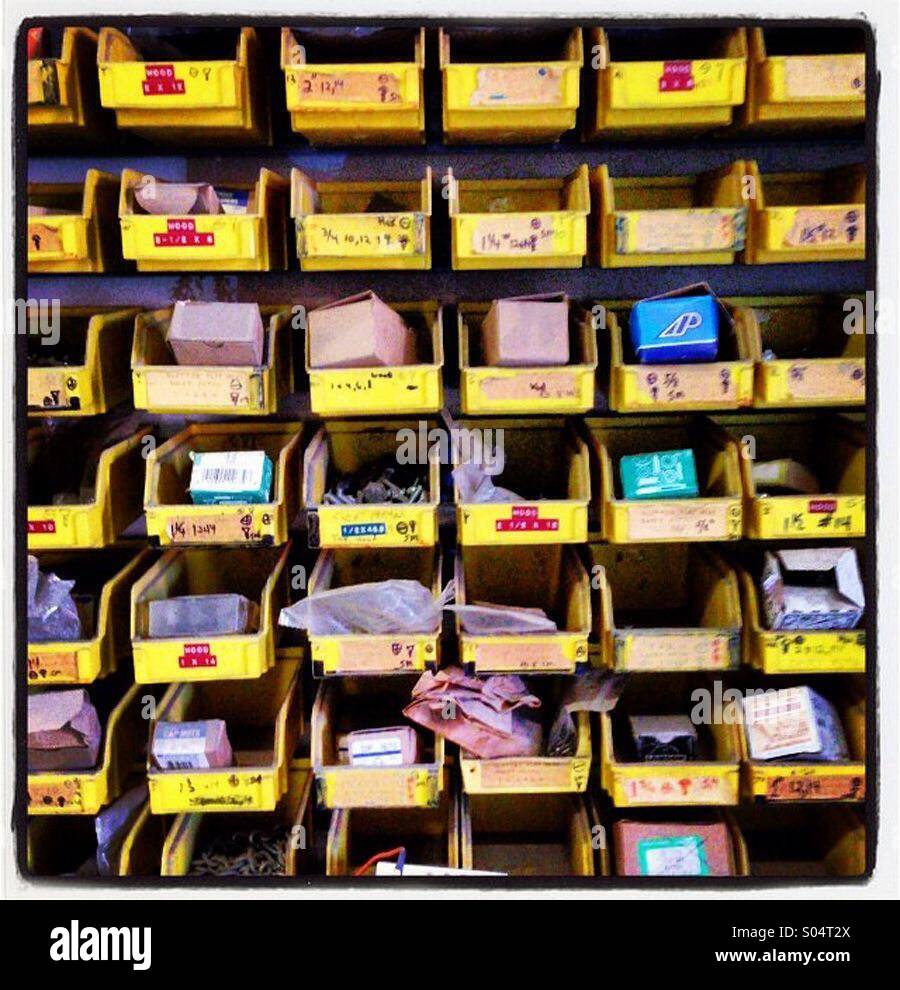 Parts bins hi-res stock photography and images - Alamy