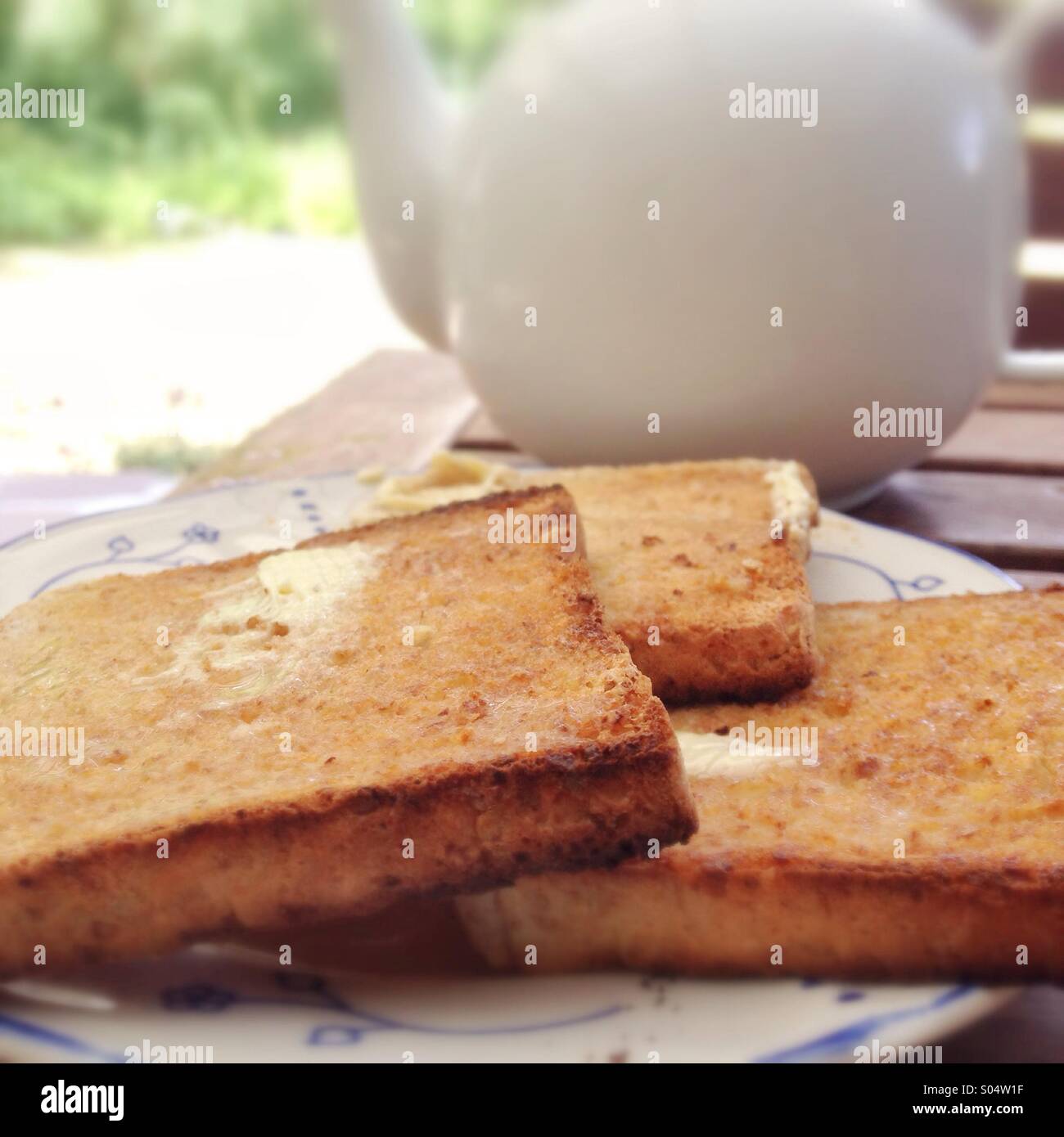 Toast and tea Stock Photo - Alamy