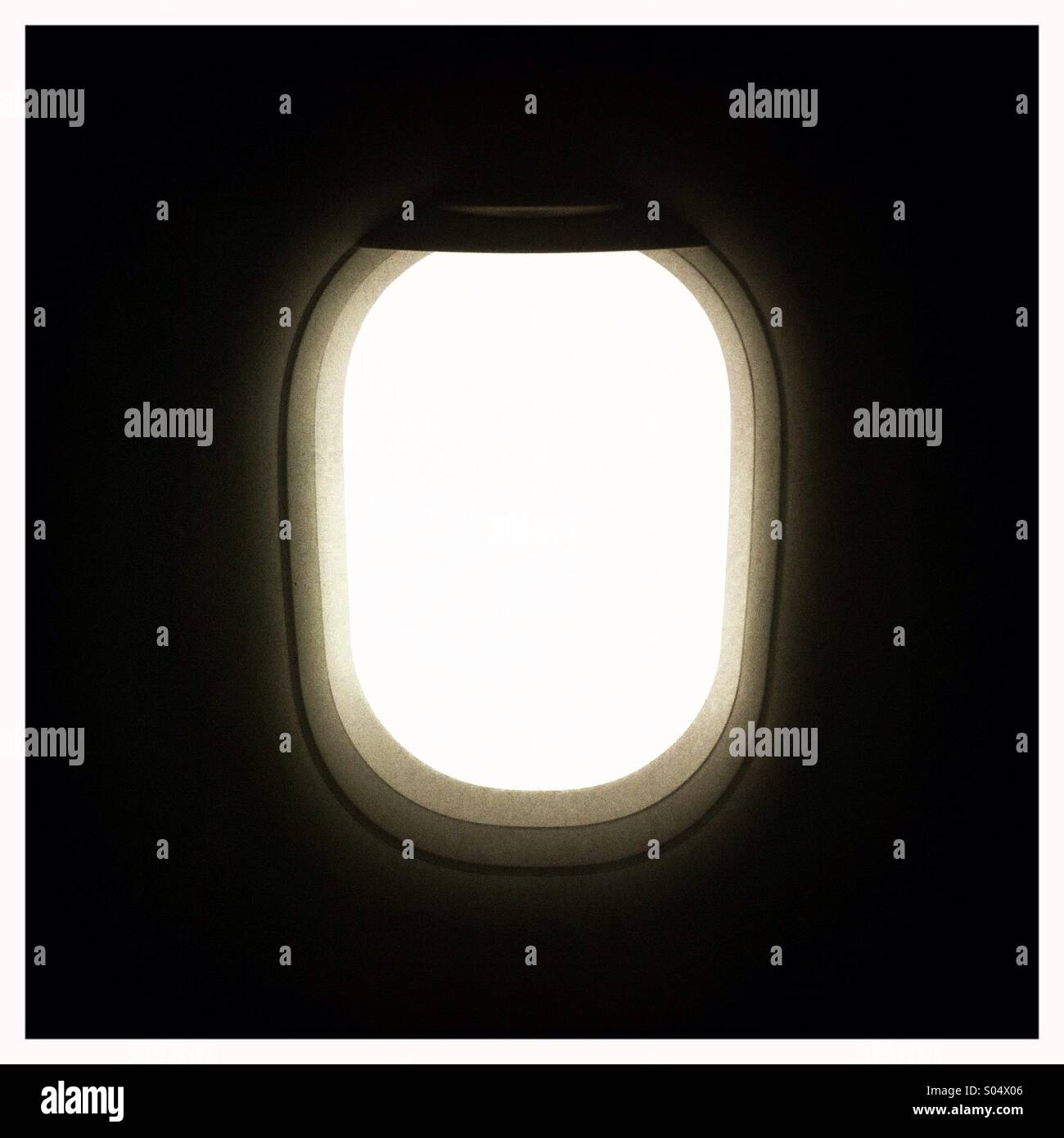 The interior view of an airplane passenger window Stock Photo - Alamy